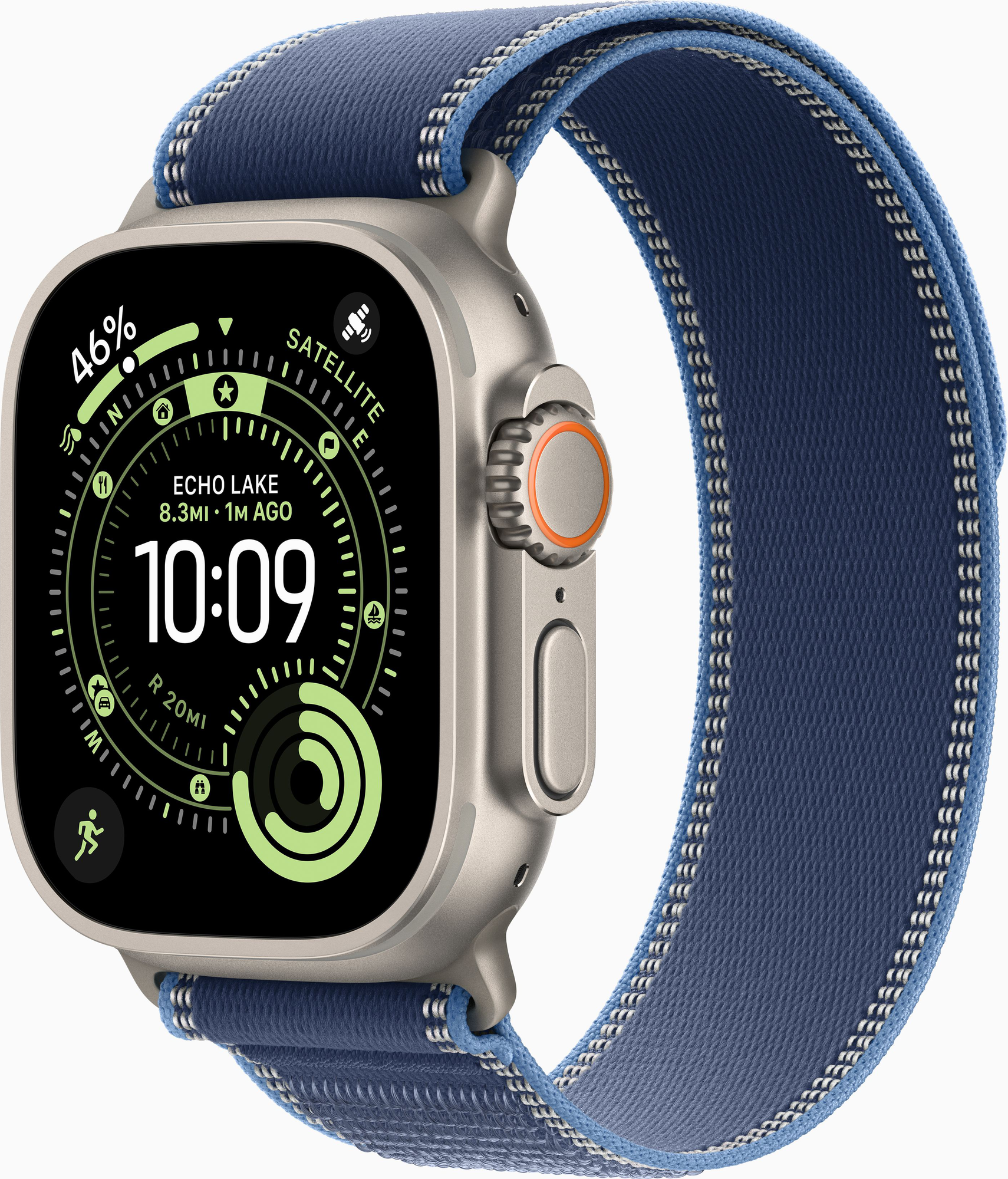 Умные часы Apple Watch Ultra 3 (2025) 49 мм Natural Titanium Case GPS, Bright Blue Trail Loop S/M