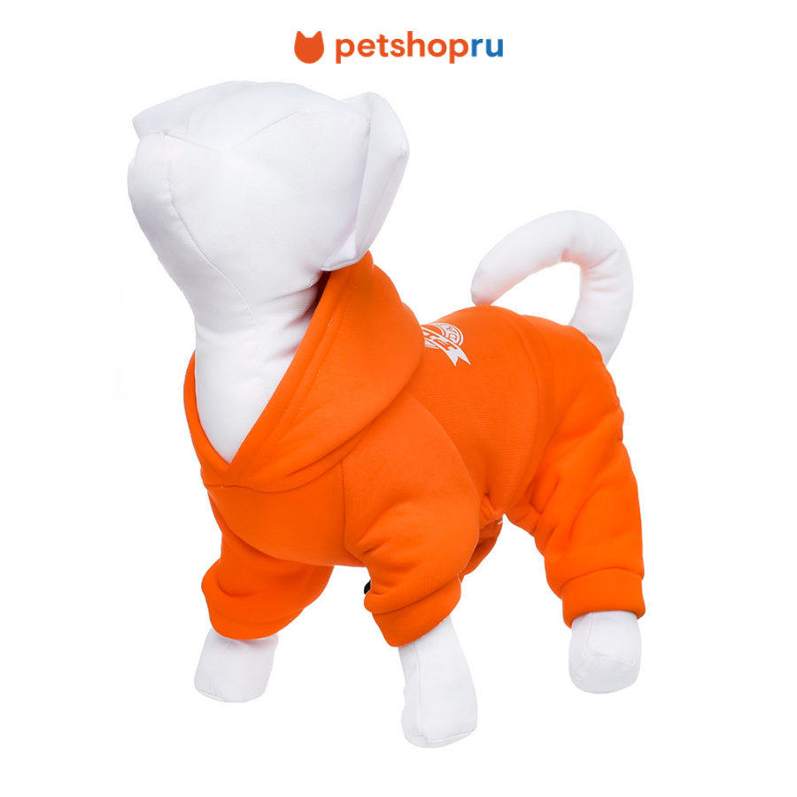 Yami-Yami одежда Костюм для собак с капюшоном, оранжевый размер M, спинка 23-25 см