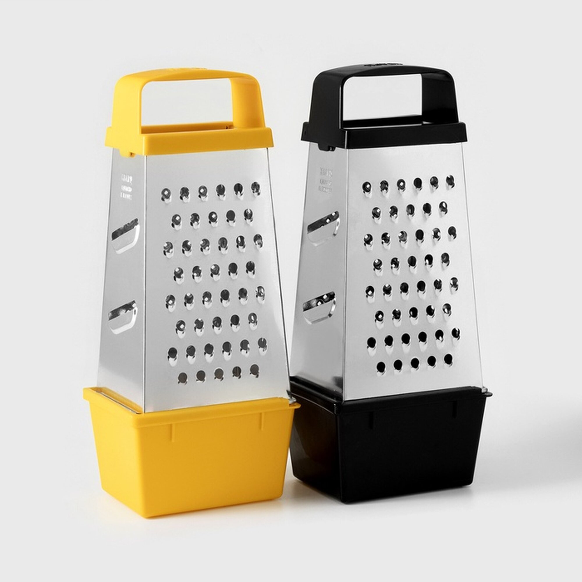 Тёрка «Комфорт», 4 грани и контейнер 450 мл, 11×8,5×27 см, цвет микс