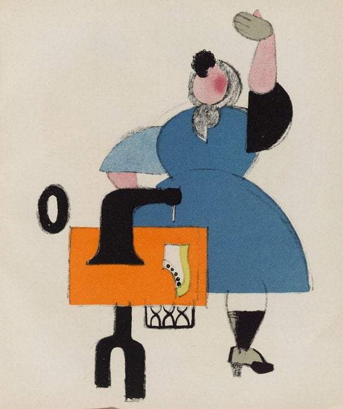 Плакат, постер Работа Владимира Лебедева на бумаге, размер 21х30см