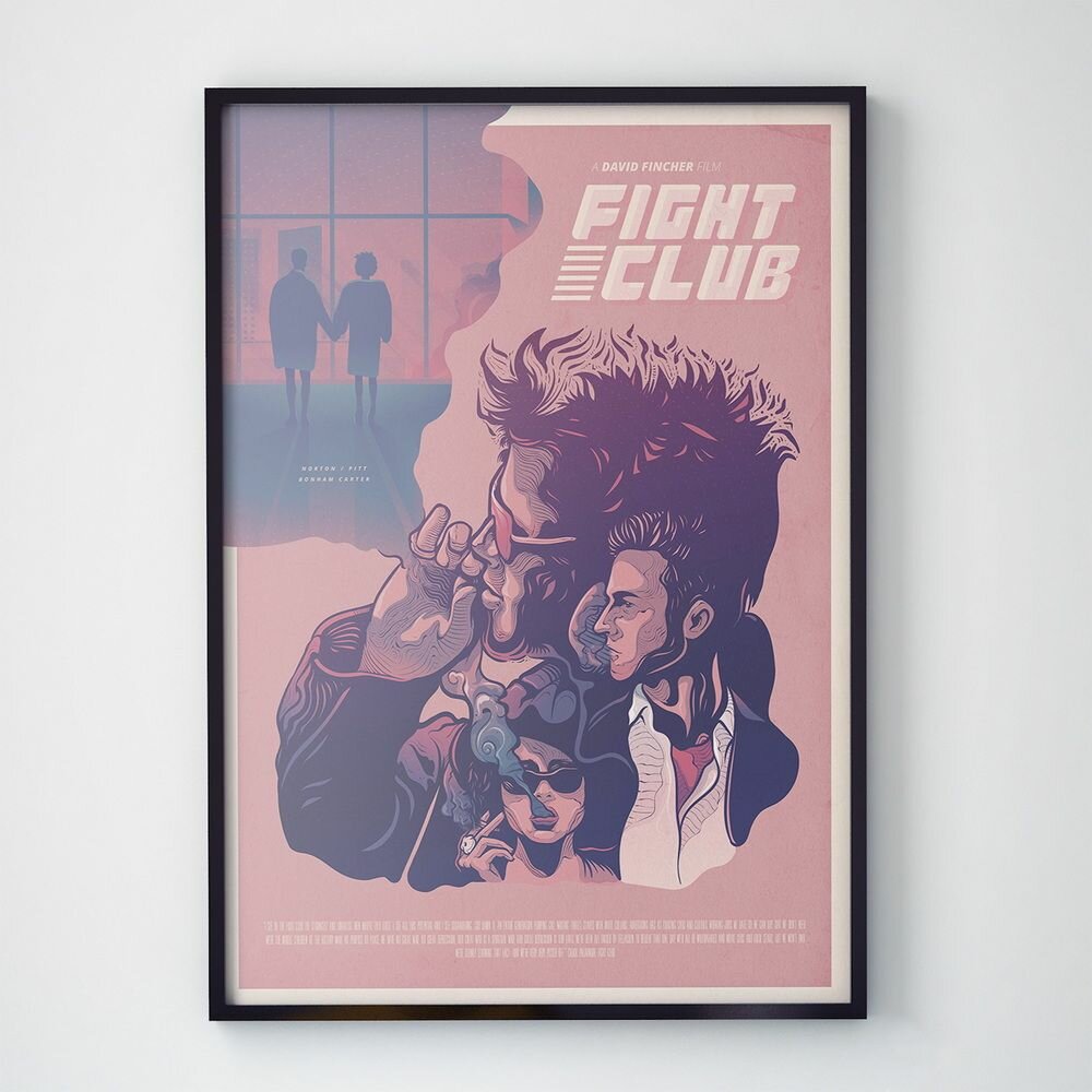 Плакат, постер Бойцовский Клуб, Fight Club на бумаге, размер 21х30см