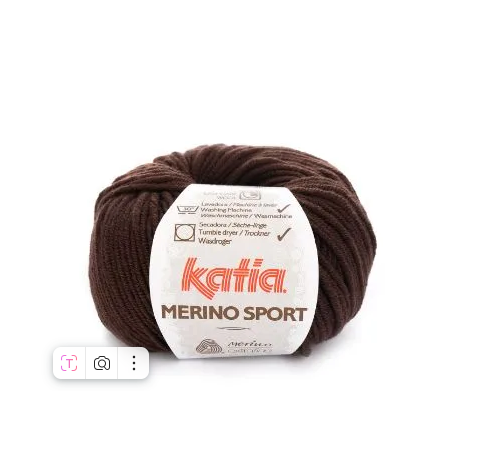 Пряжа Katia Merino sport 100% шерсть первого сострига; цвет 7 - темный шоколад