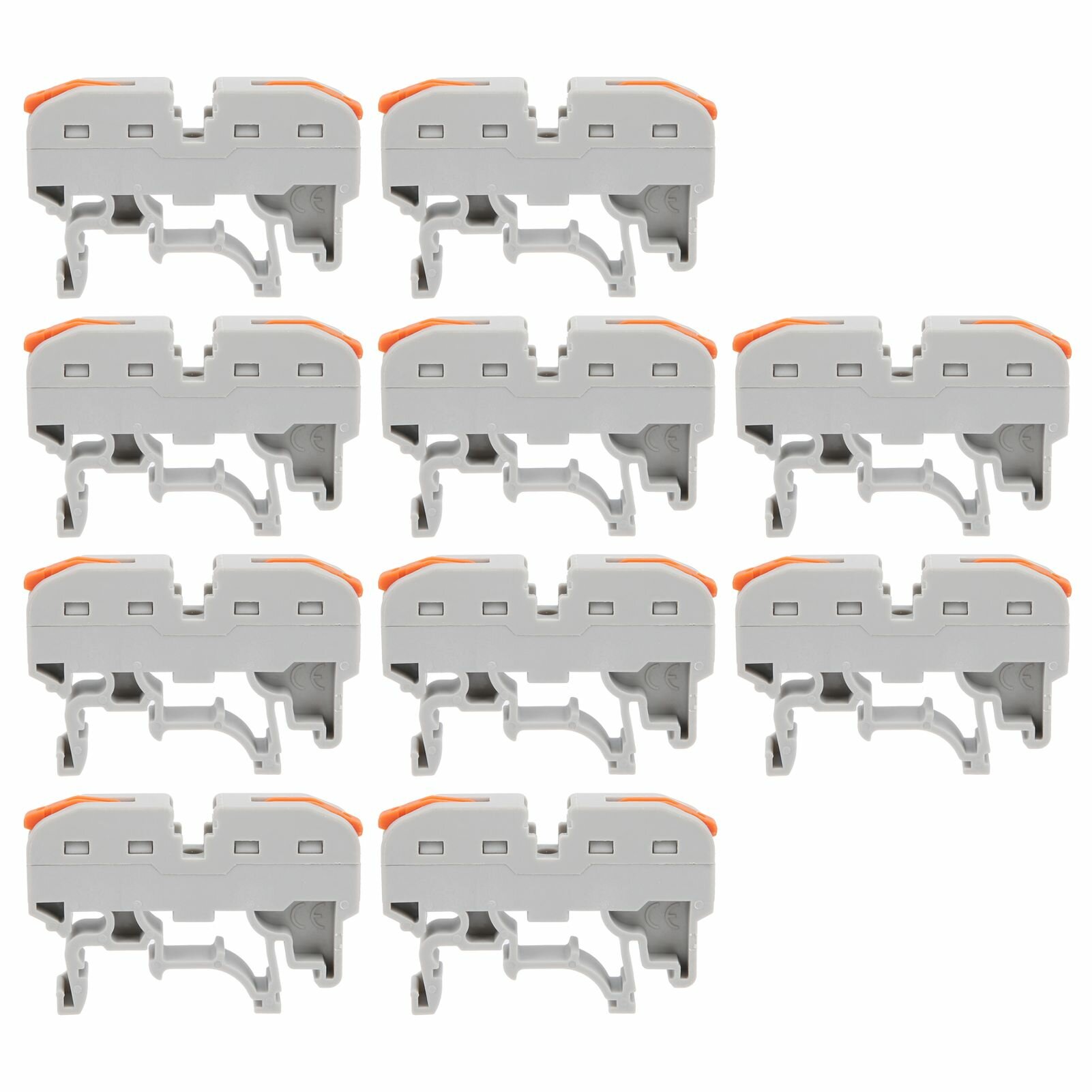10 шт. DIN-рейка клеммный блок с пружинным рычагом PCT-211