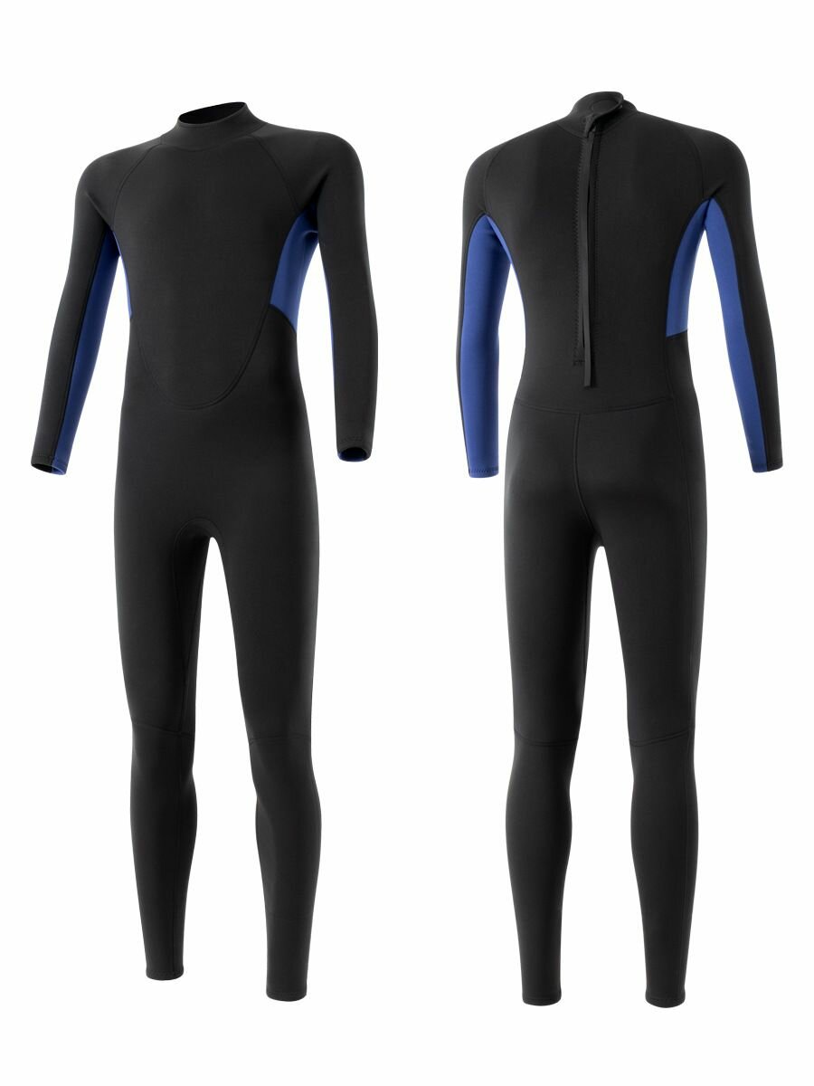 Гидрокостюм для активных занятий на воде, Дайвинг, Вейк, Серфинг, Кайт, Толщина 3 мм, до +10 градусов, Молния сзади