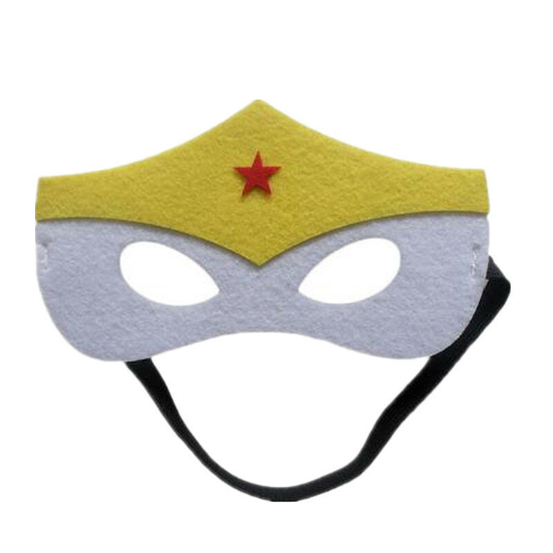 Spiderman felt mask for kids halloween role play costume accessory, white yellow