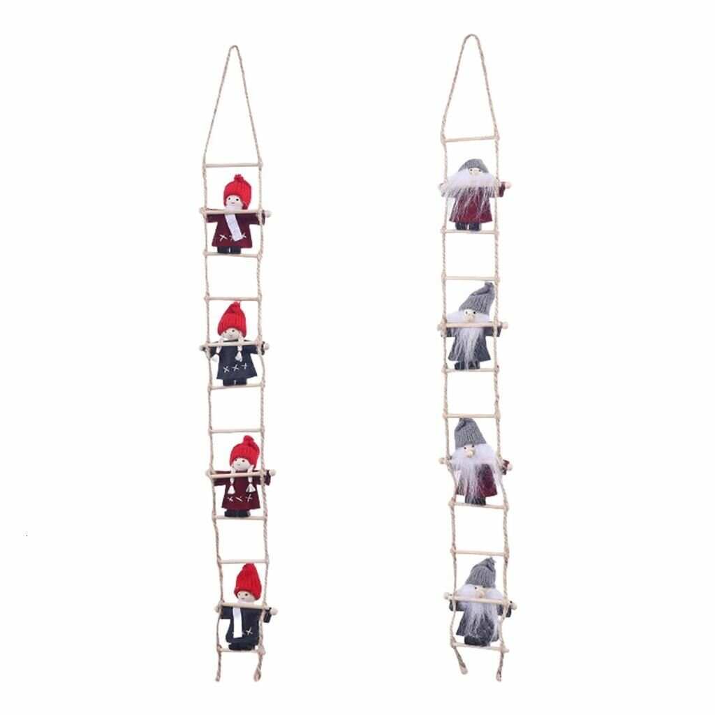 Набор из 2 предметов, рождественский эльф, украшающий веревку для скалолазания, кулон