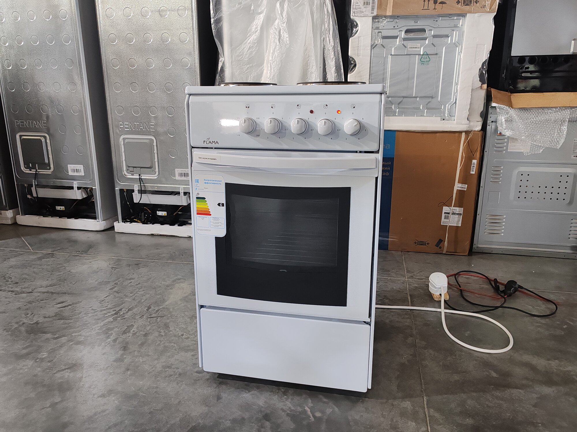 Электрическая плита Flama АЕ 14026-W