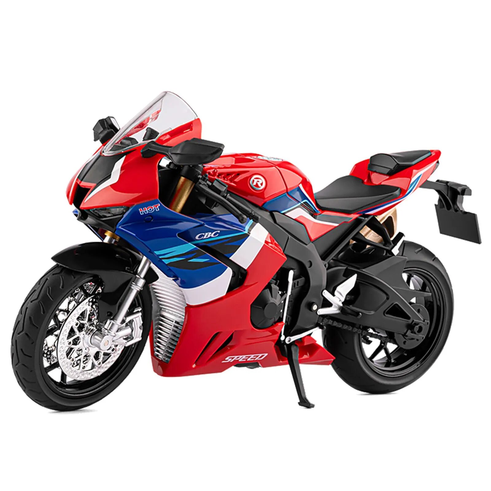 Миниатюрная модель мотоцикла из литого металла Хонда CBR1000RR-R металлическая модель Игрушки 1:9 Honda CBR1000RR-R, Свет, звук