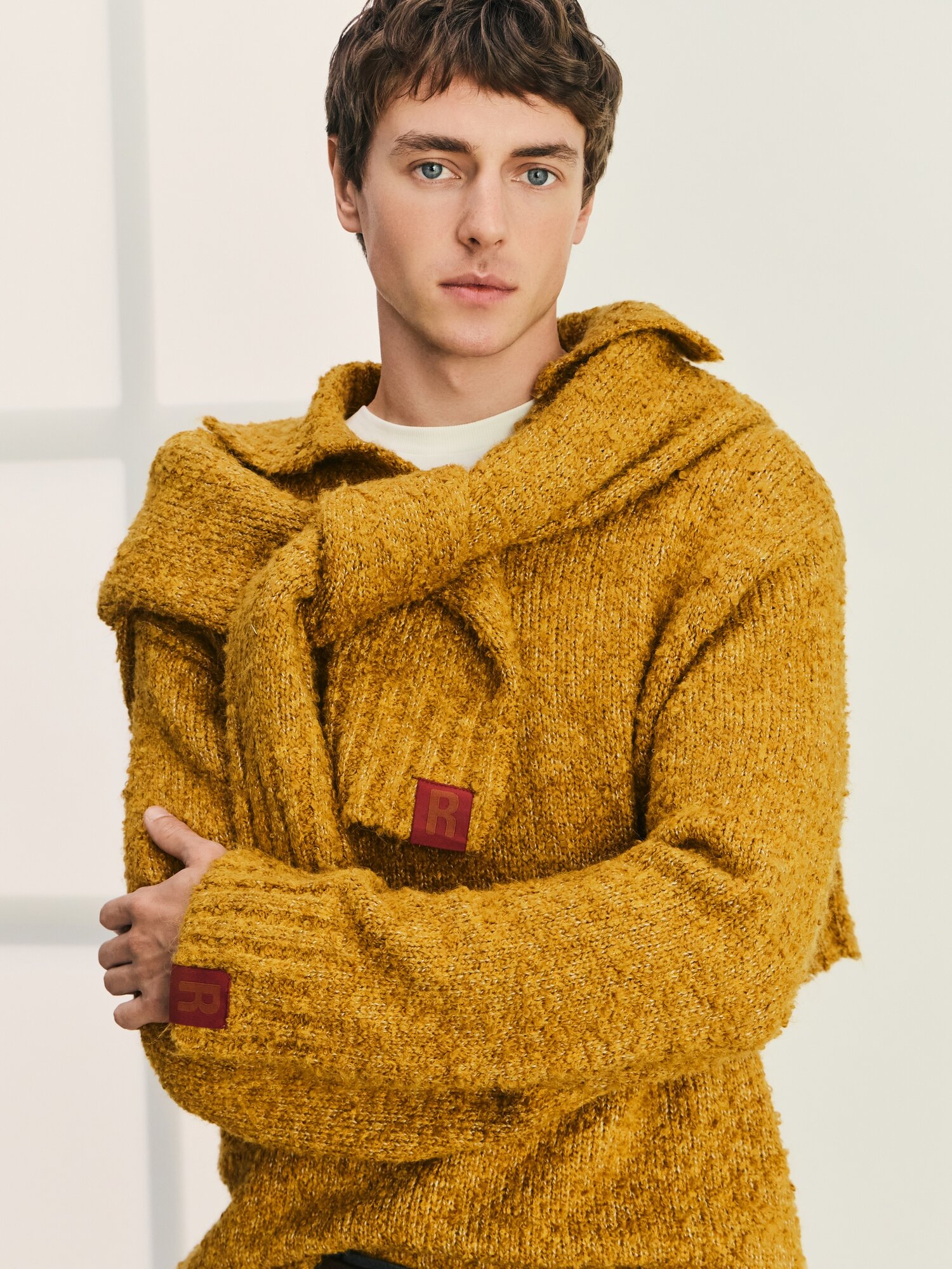 Шерстяной джемпер с отложным воротником