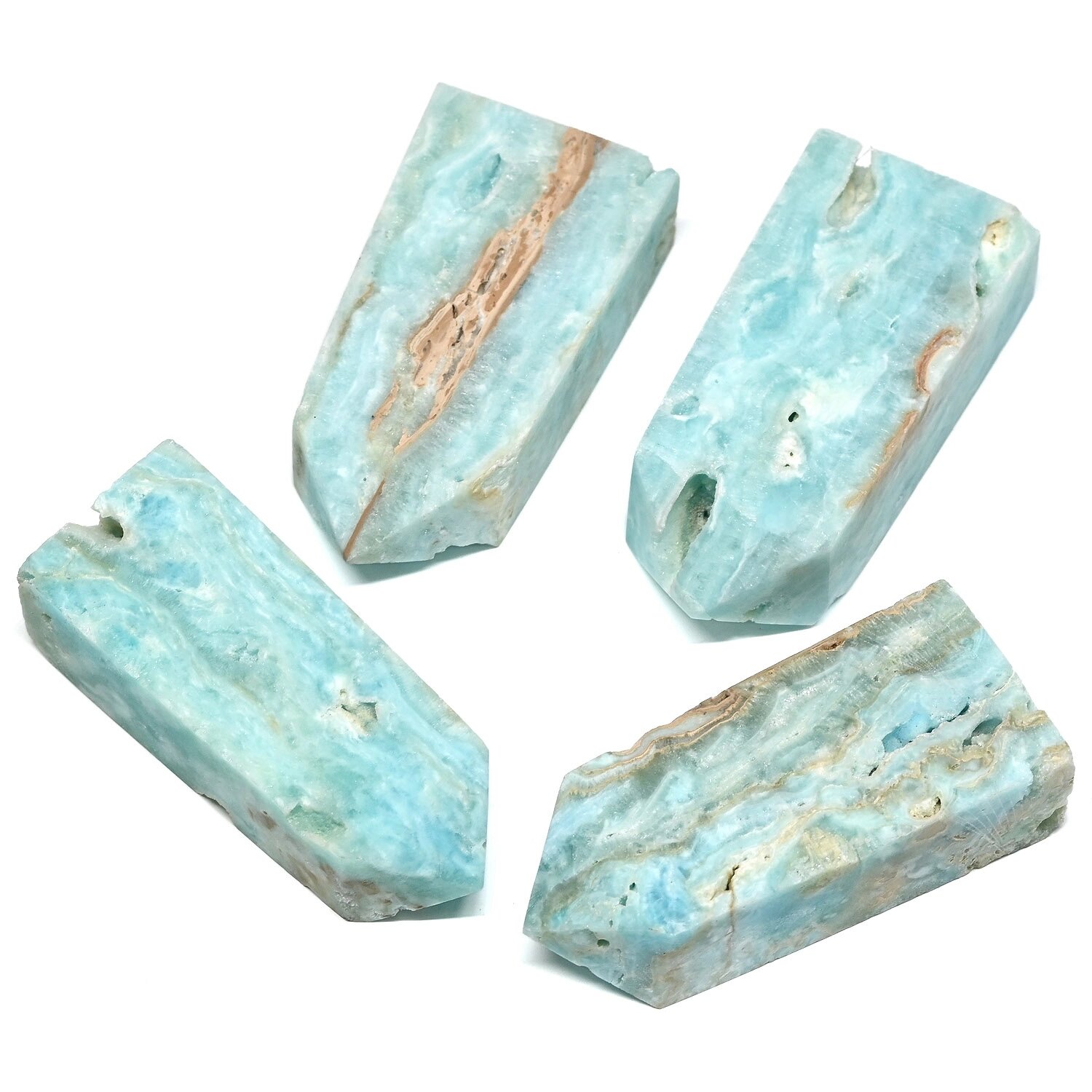 Арагонит голубой "Карандаш" 28*17*64мм .