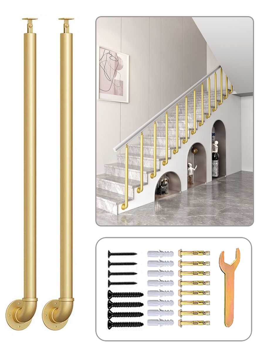 Металлические стойки перил с поворотным кронштейном 270 , Для ступеней, уровневых помещений и чердаков