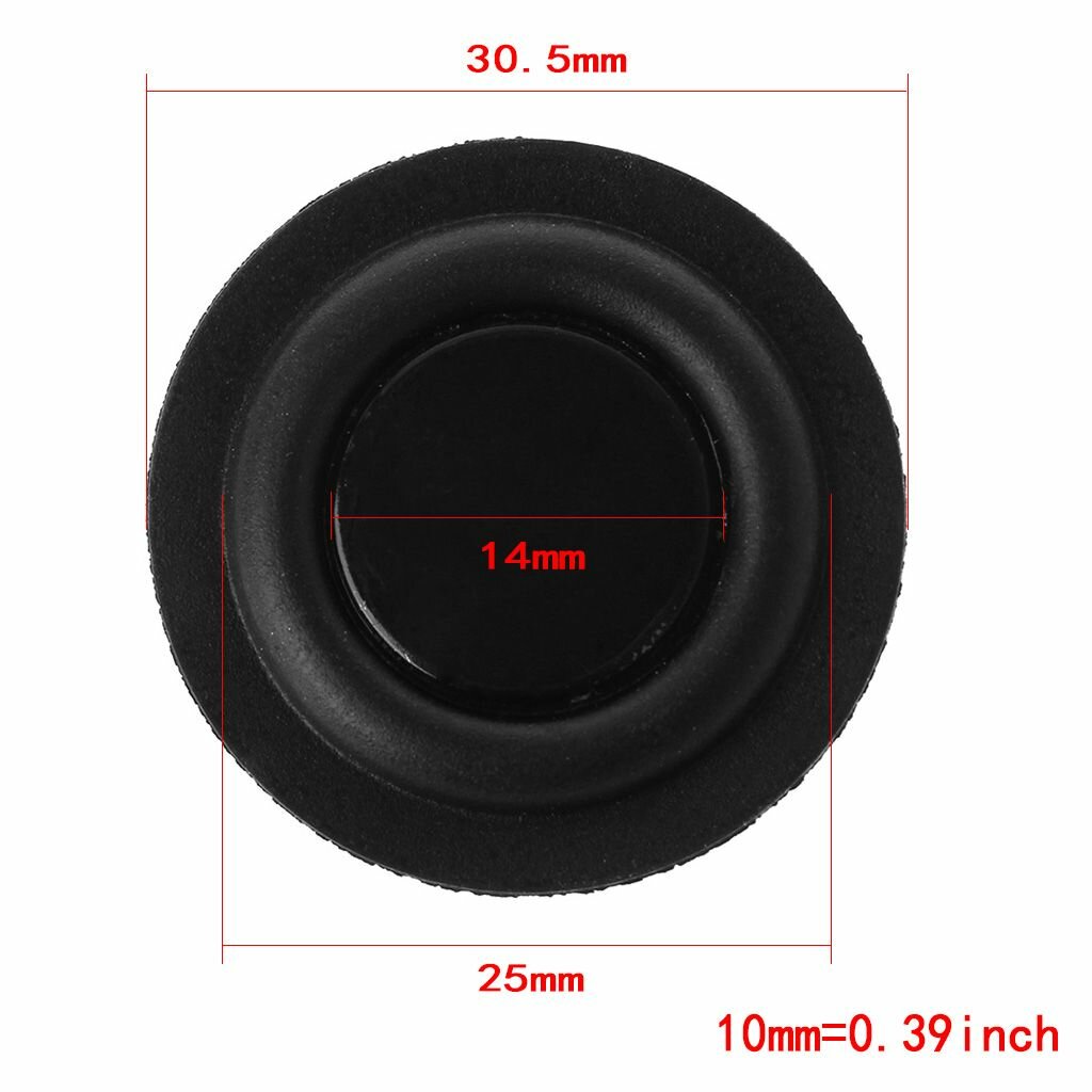 Динамика басовой диафрагмы ремонтные детали аксессуары Diy Home Theatre 30 мм вибрационная тарелка черная