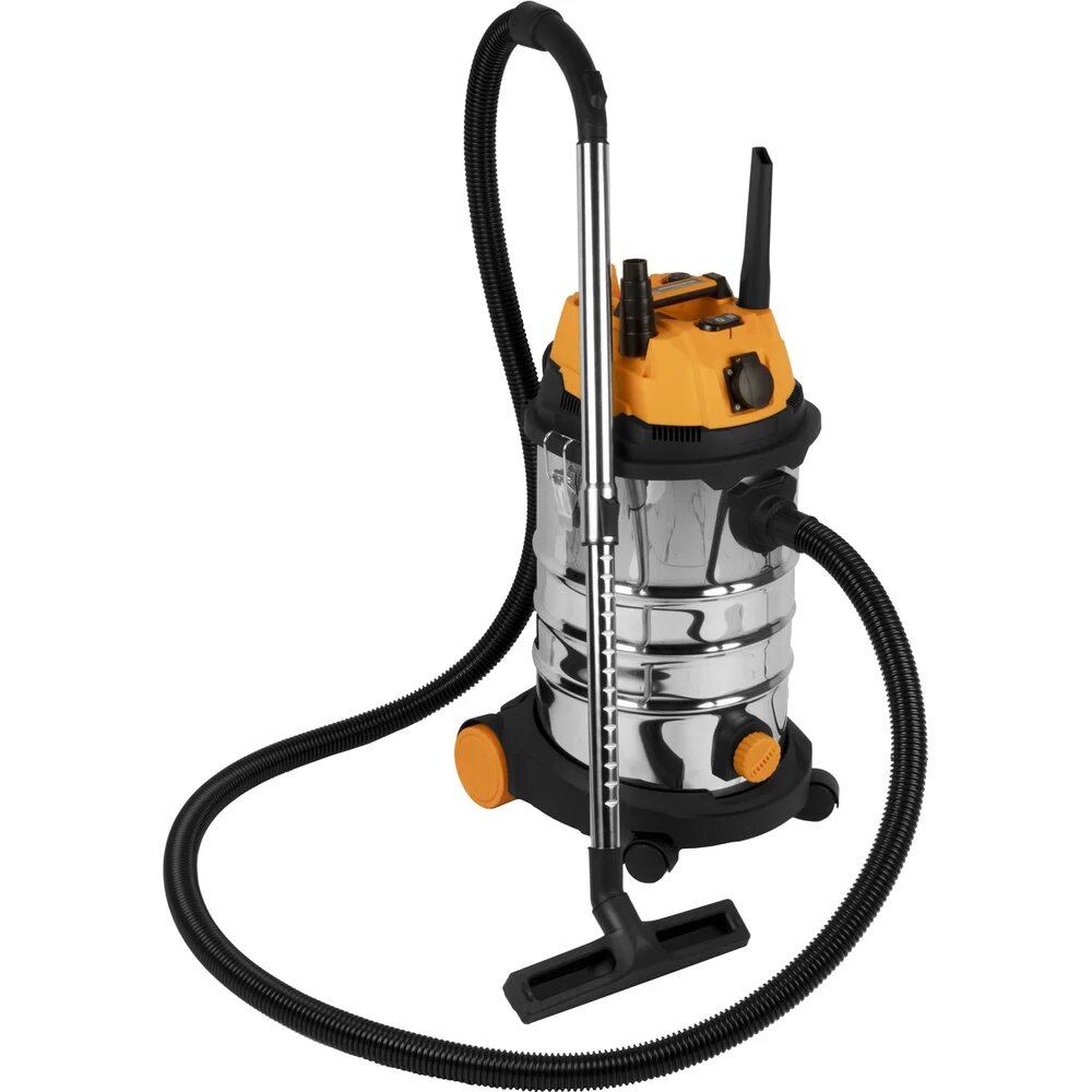 Промышленный пылесос WIEDERKRAFT 1600W/30L с подключением электроинструмента WDK-DUSTER L+