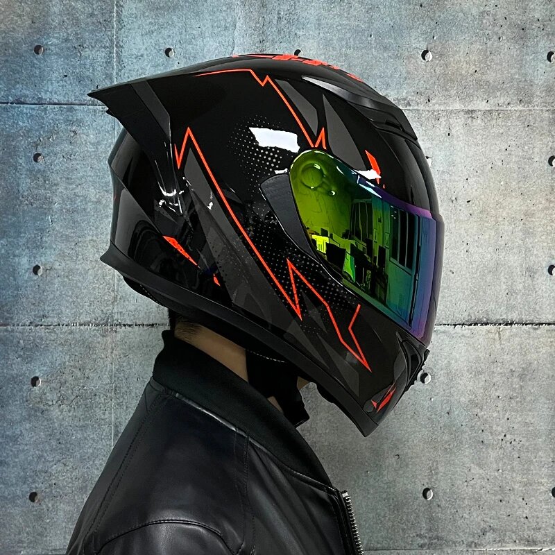 Мотоциклетный шлем JIEKAI, закрытый гоночный шлем для мужчин М, 12