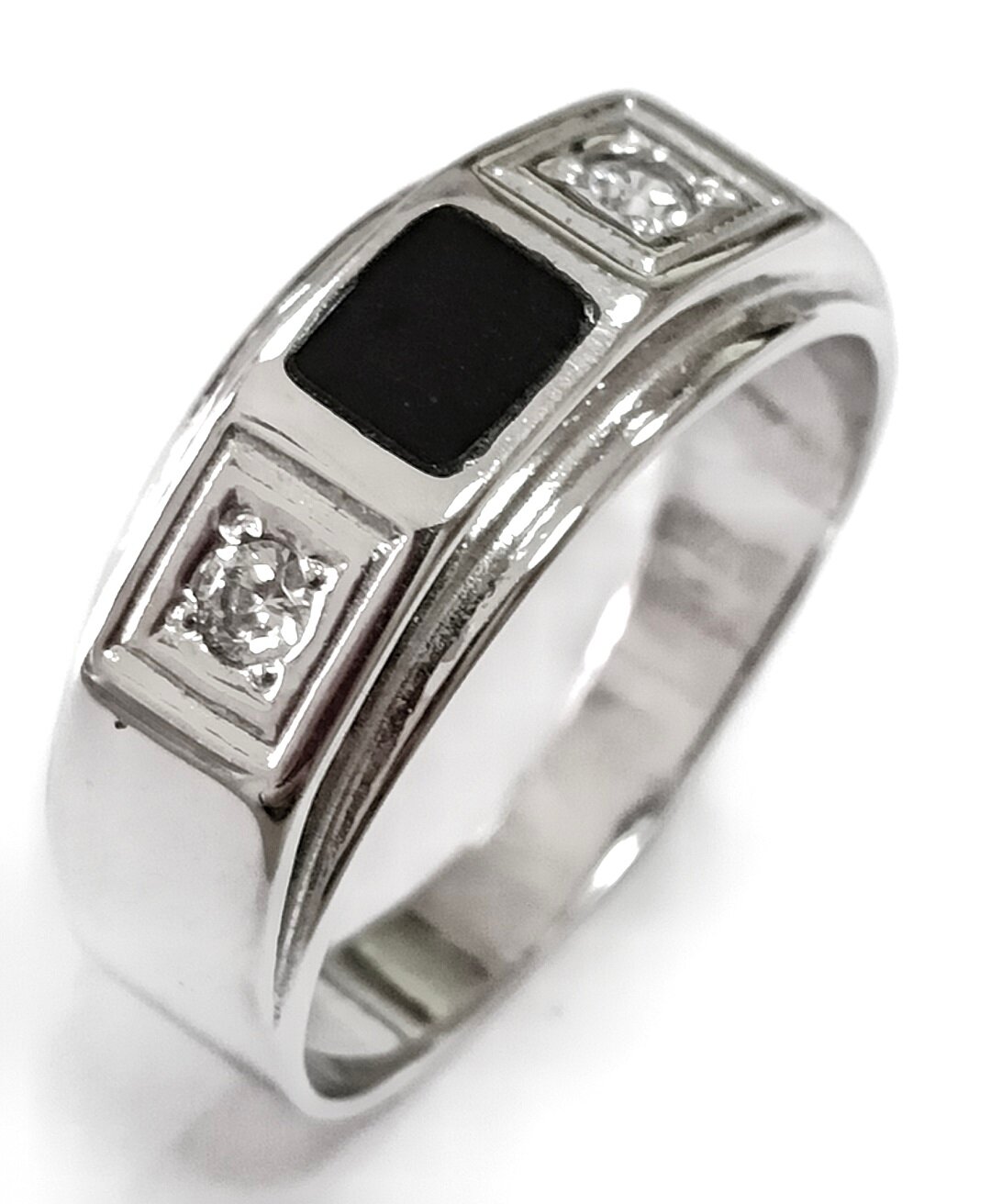 Печатка, серебро, 925 проба, родирование, оникс