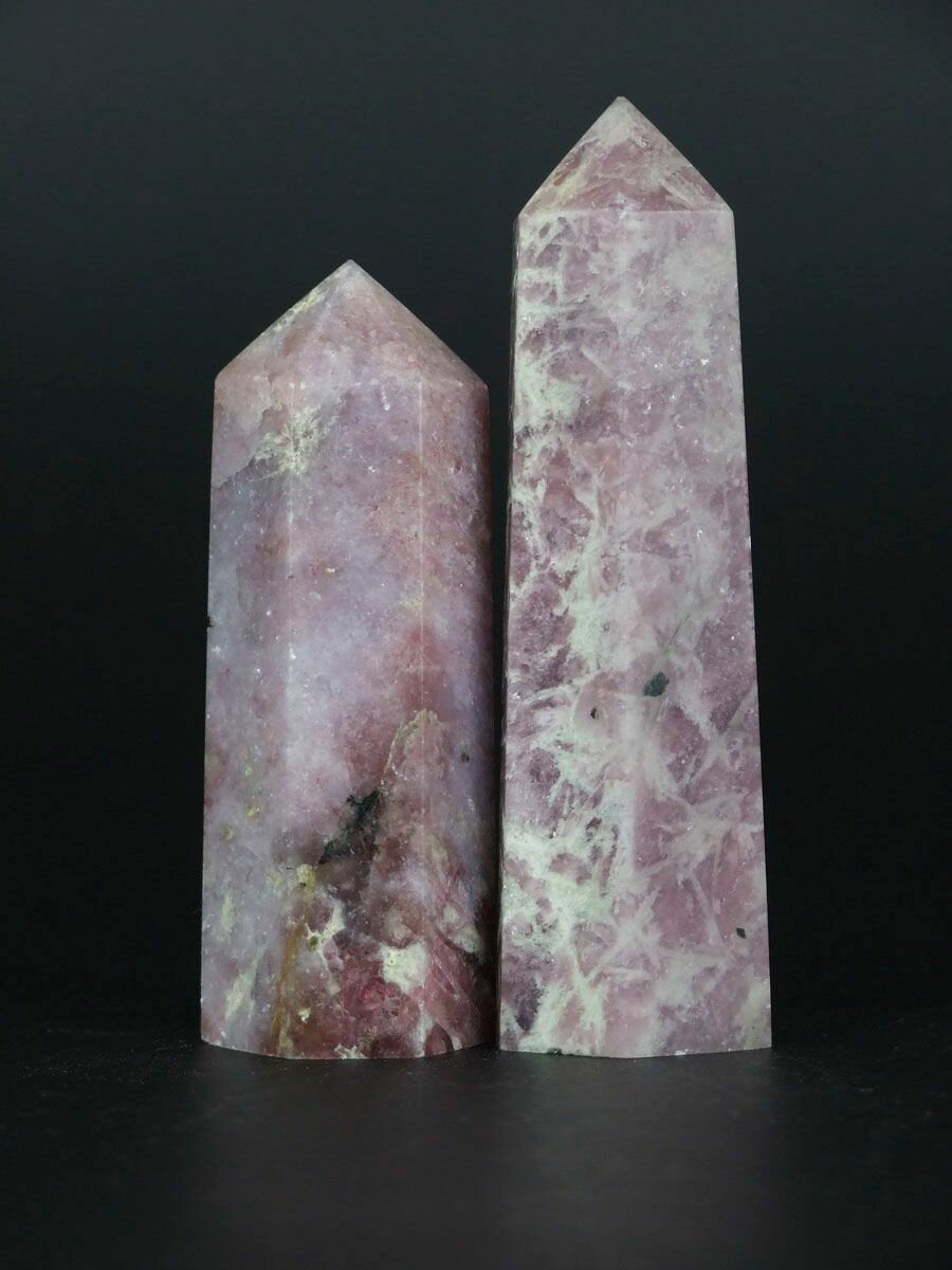 Кристалл генератор Розовый Турмалин 9 см (2 шт) для Него и для Неё