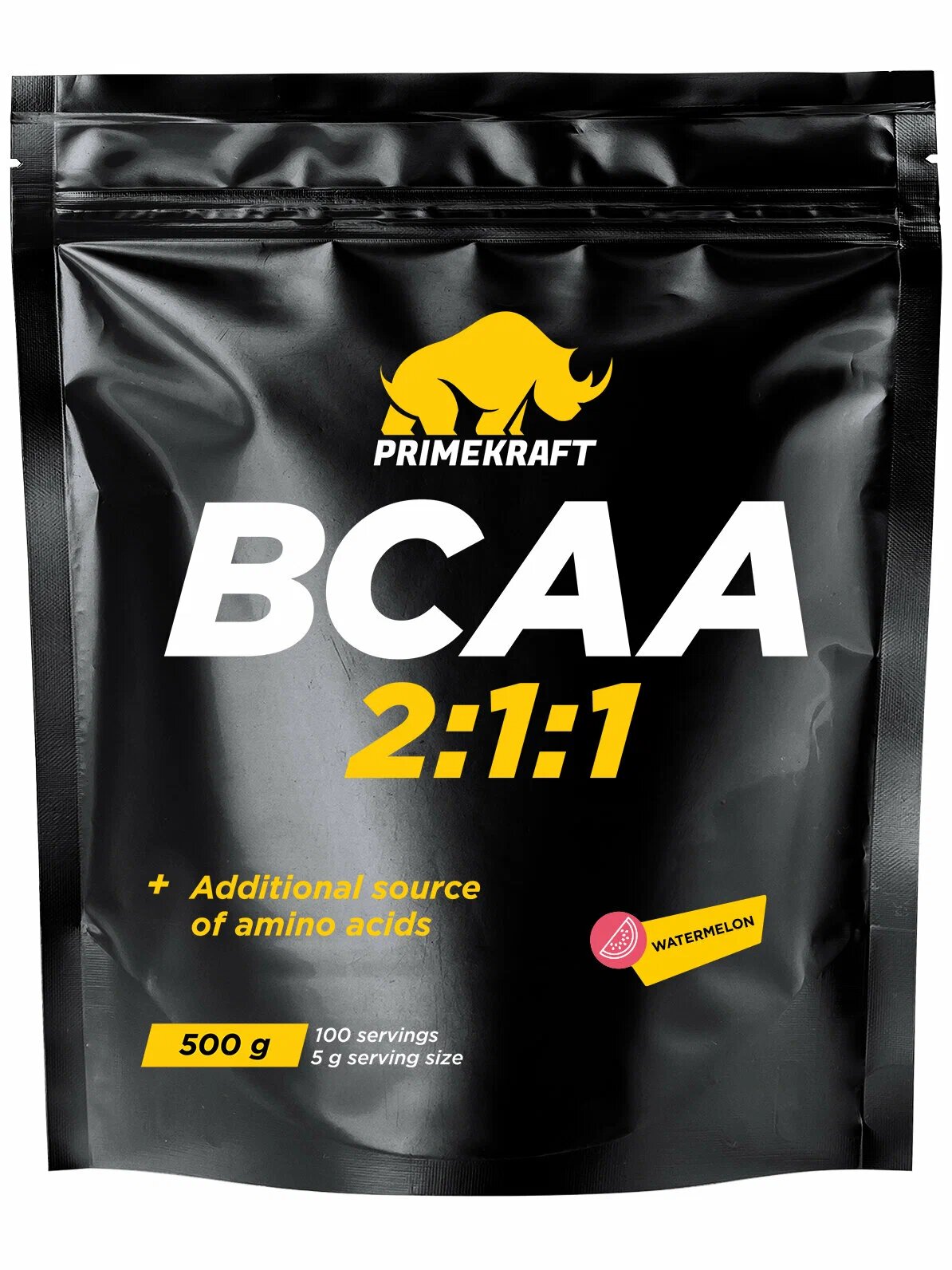 Аминокислоты Prime Kraft BCAA 2:1:1 500гр пакет Арбуз