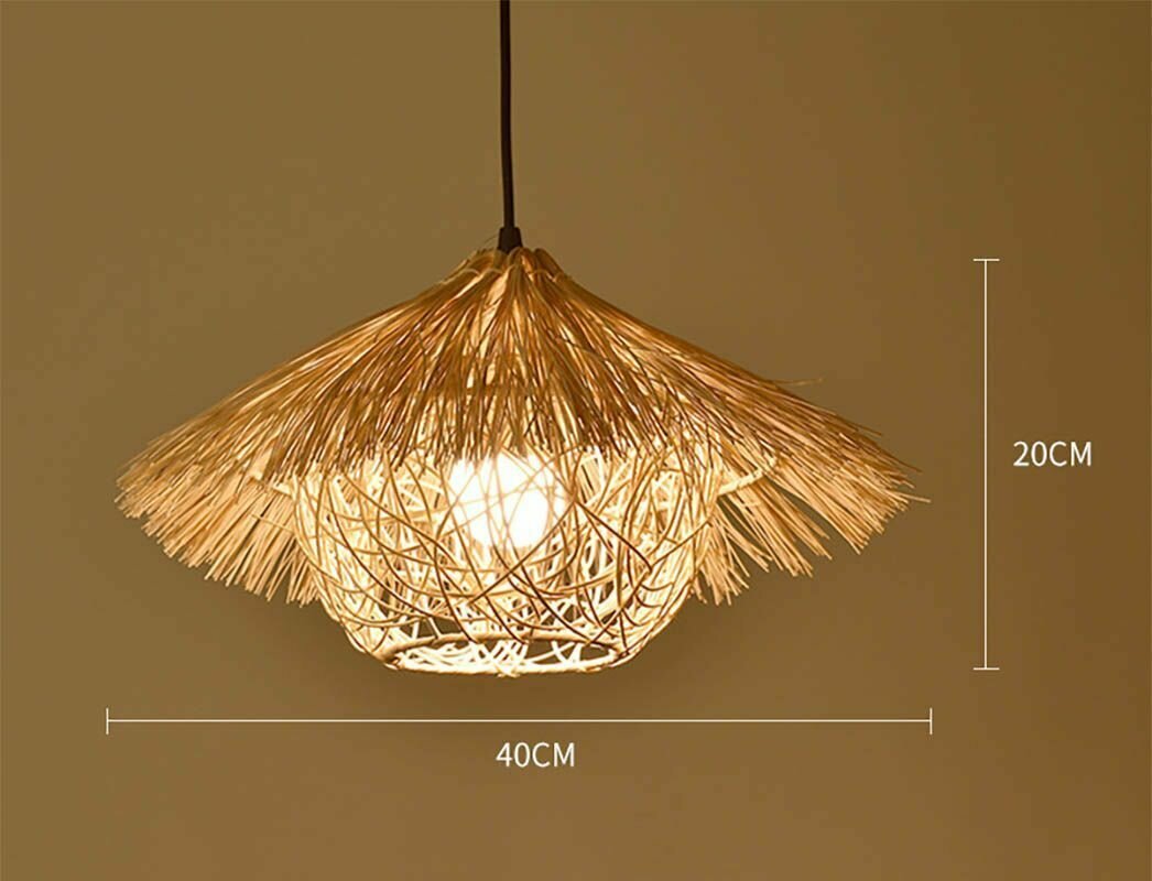 Креативная индивидуальная люстра из ротанга, ресторан, спальня, ретро, китайская пастораль, современная люстра из бамбука и ротанга