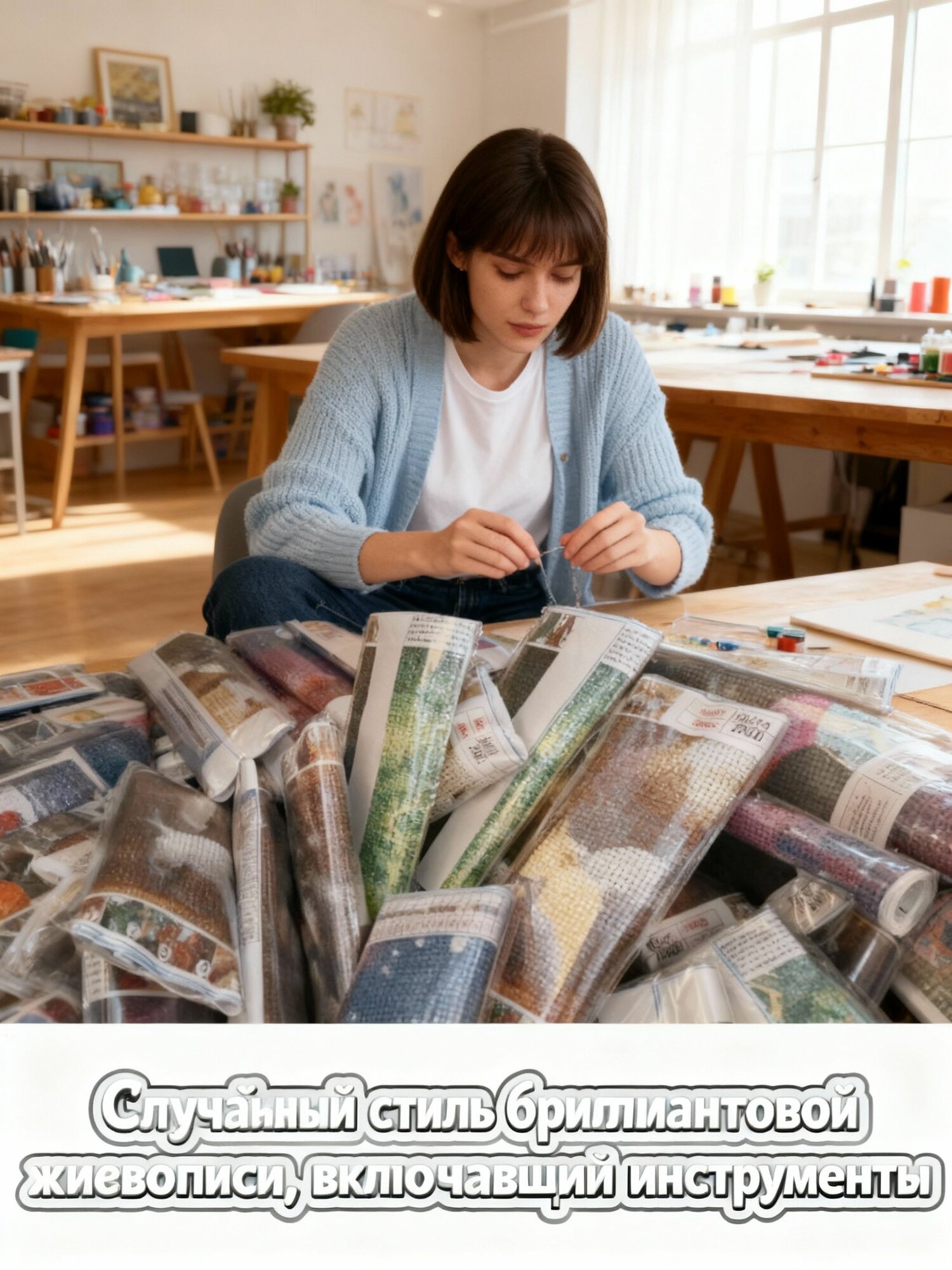 Набор для алмазной вышивки Случайный рисунок 30*40см, полный комплект страз и инструментов, распродажа остатков, низкая цена