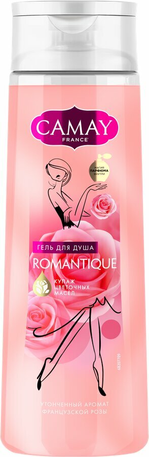 Гель для душа CAMAY Romantique с ароматом французской розы, 250мл