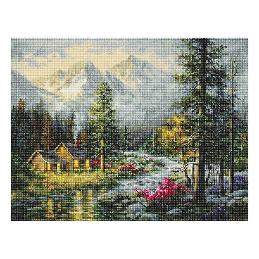 Набор для вышивания гобеленовым стежком Шале, 37.5х29 см, , G610