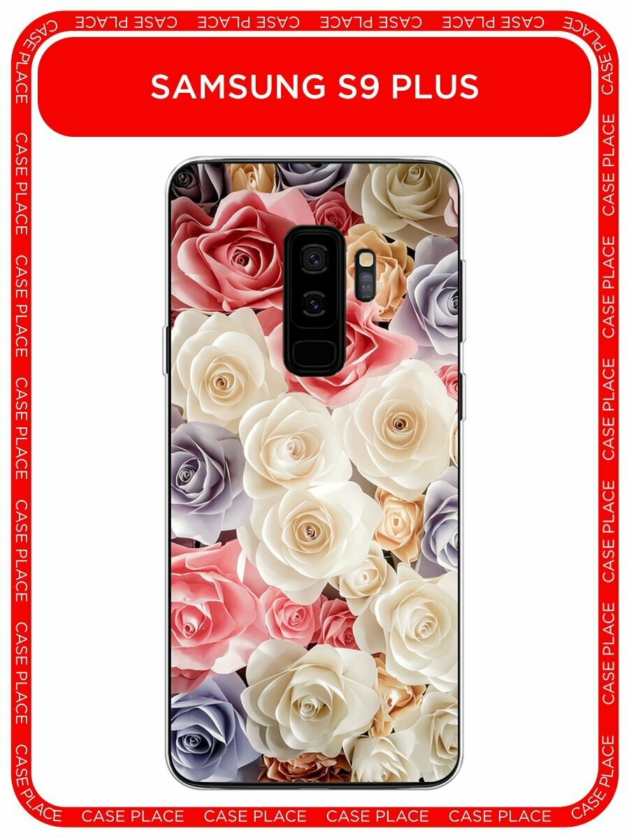 Чехол на Samsung Galaxy S9 + / Самсунг Галакси С9 Плюс с принтом "Пастельные розы"