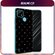 Чехол на Realme C21 / Реалми С21 с принтом "Черный фон и сердечки"
