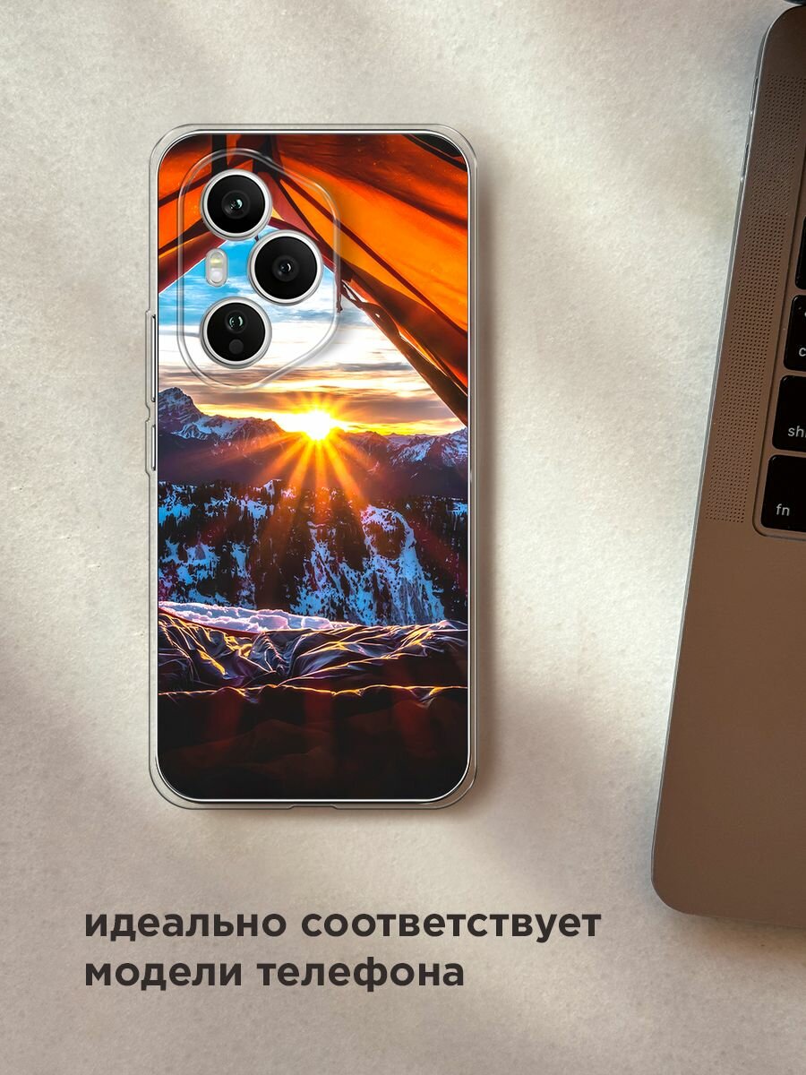 Силиконовый чехол на Honor 400 Pro / Хонор 400 Про с принтом "Горы 7" — фото 1