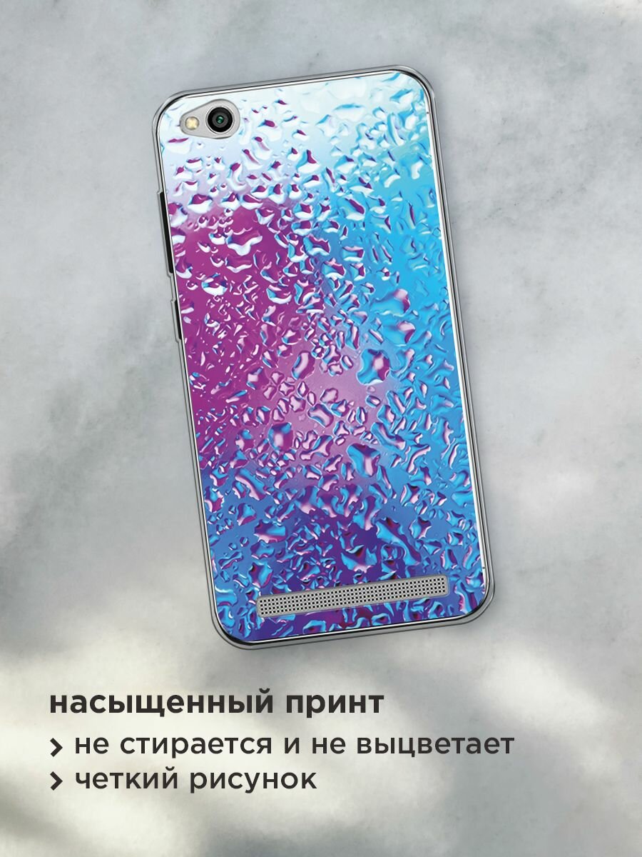 Чехол на Xiaomi Redmi 5A / Сяоми Редми 5а с принтом "Капли на стекле" — фото 1