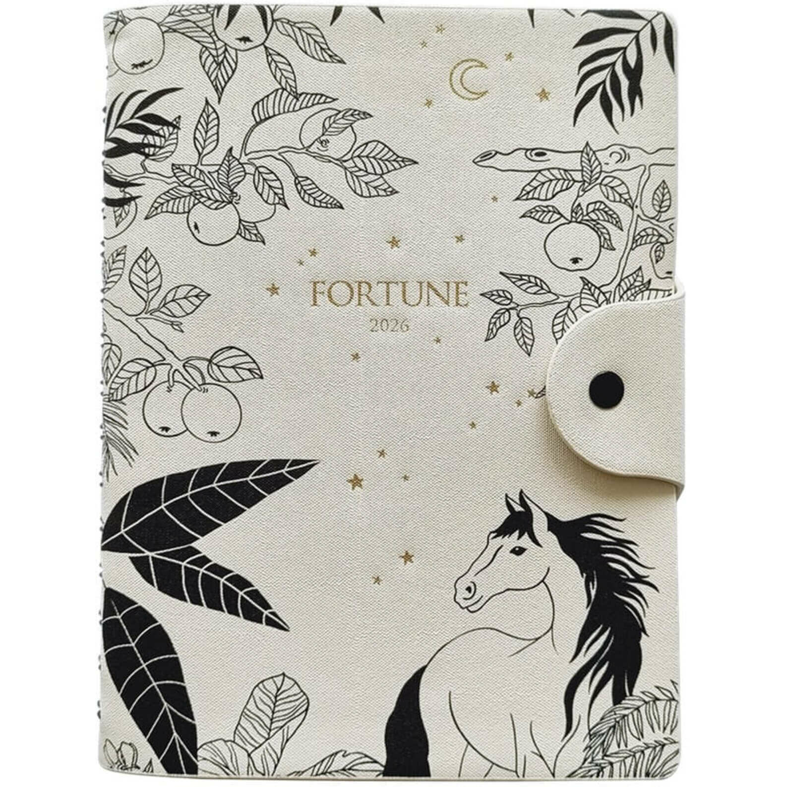 Ежедневник датированный Infolio Fortune 2026, 140x200 мм, 320 страниц, мягкий переплет, полускрытая спираль