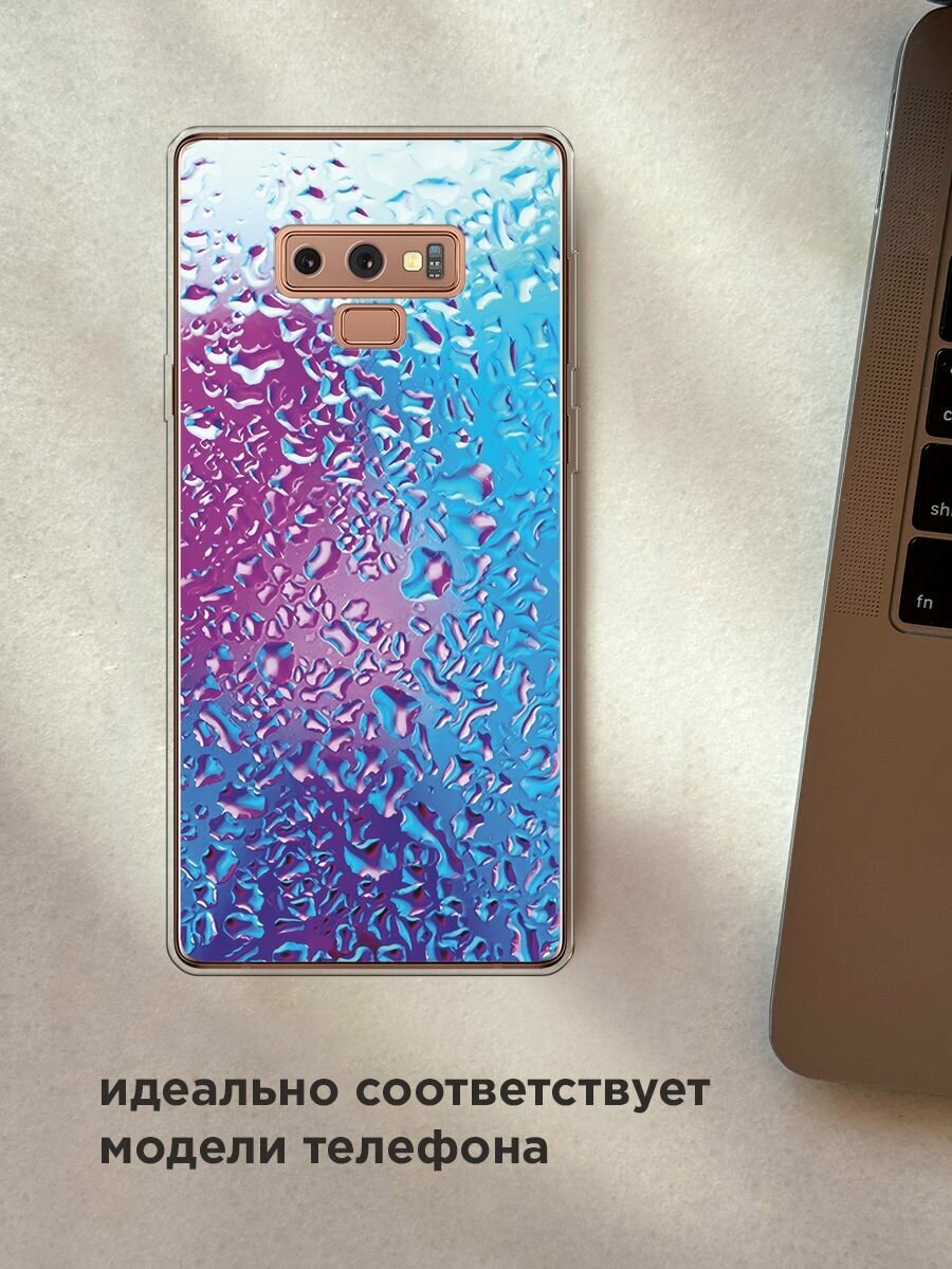 Чехол на Samsung Galaxy Note 9 / Самсунг Галакси Нот 9 с принтом "Капли на стекле" — фото 1