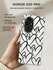 Чехол на Honor 200 Pro / Хонор 200 Про с принтом "Hearts doodle black 1"