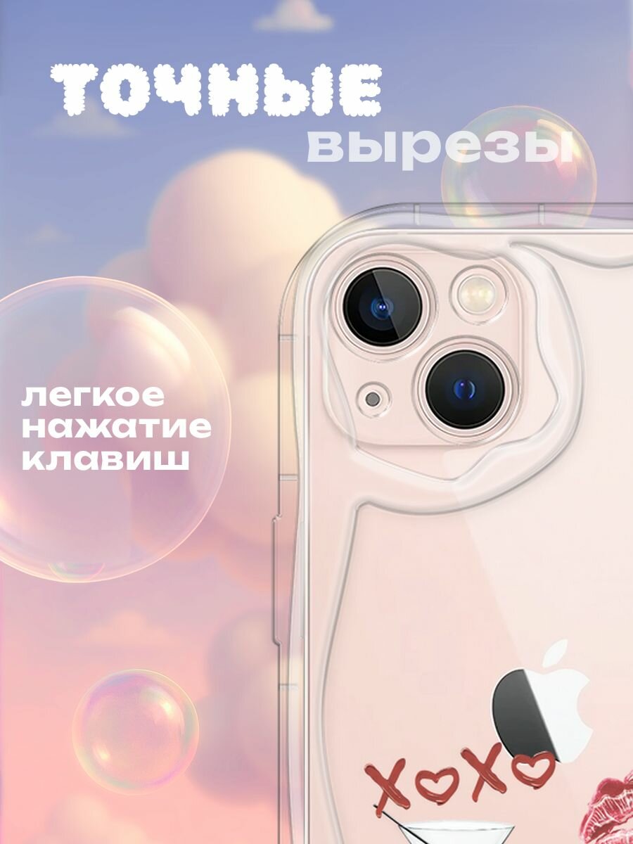 Чехол на Apple iPhone 13 / Айфон 13 с принтом xoxo lucky girl 2 — фото 1