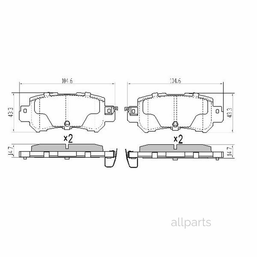 FREMAX FBP1878 колодки дисковые задние!\ Mazda CX-5 2.0/2.0D 11>