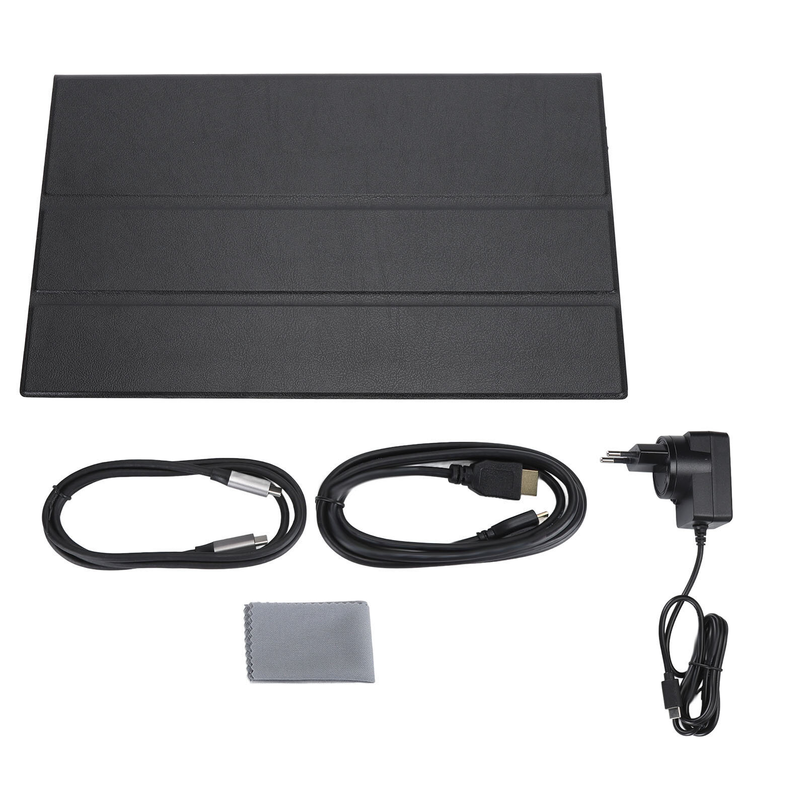 Портативный монитор 15,6 дюйма, Full HD 1080p, внешний второй экран, легкий, с защитной крышкой, питание от сети (евровилка).