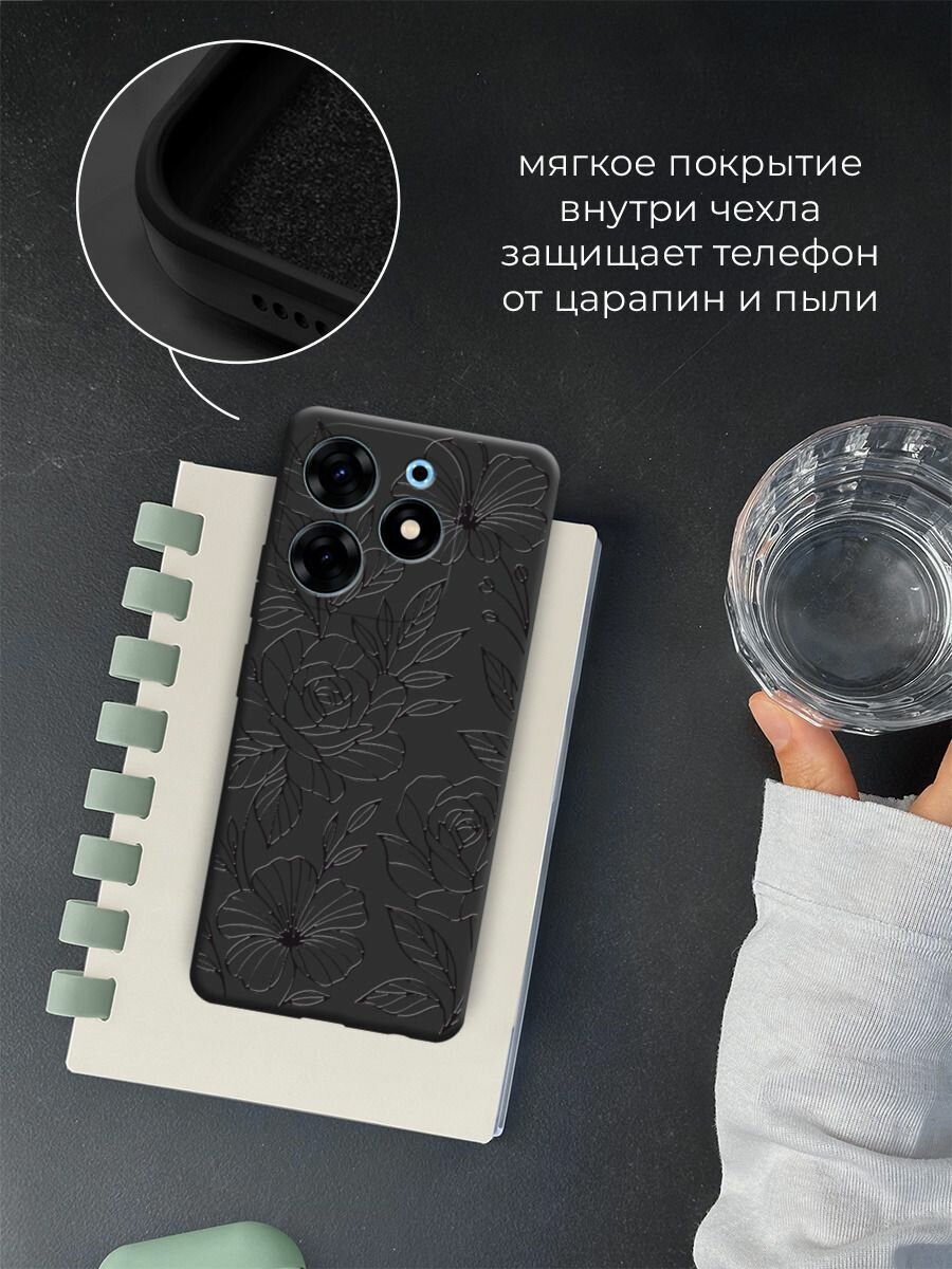 Чехол на Tecno Spark 10 Pro / Техно Спарк10 Про с принтом "Герб России"