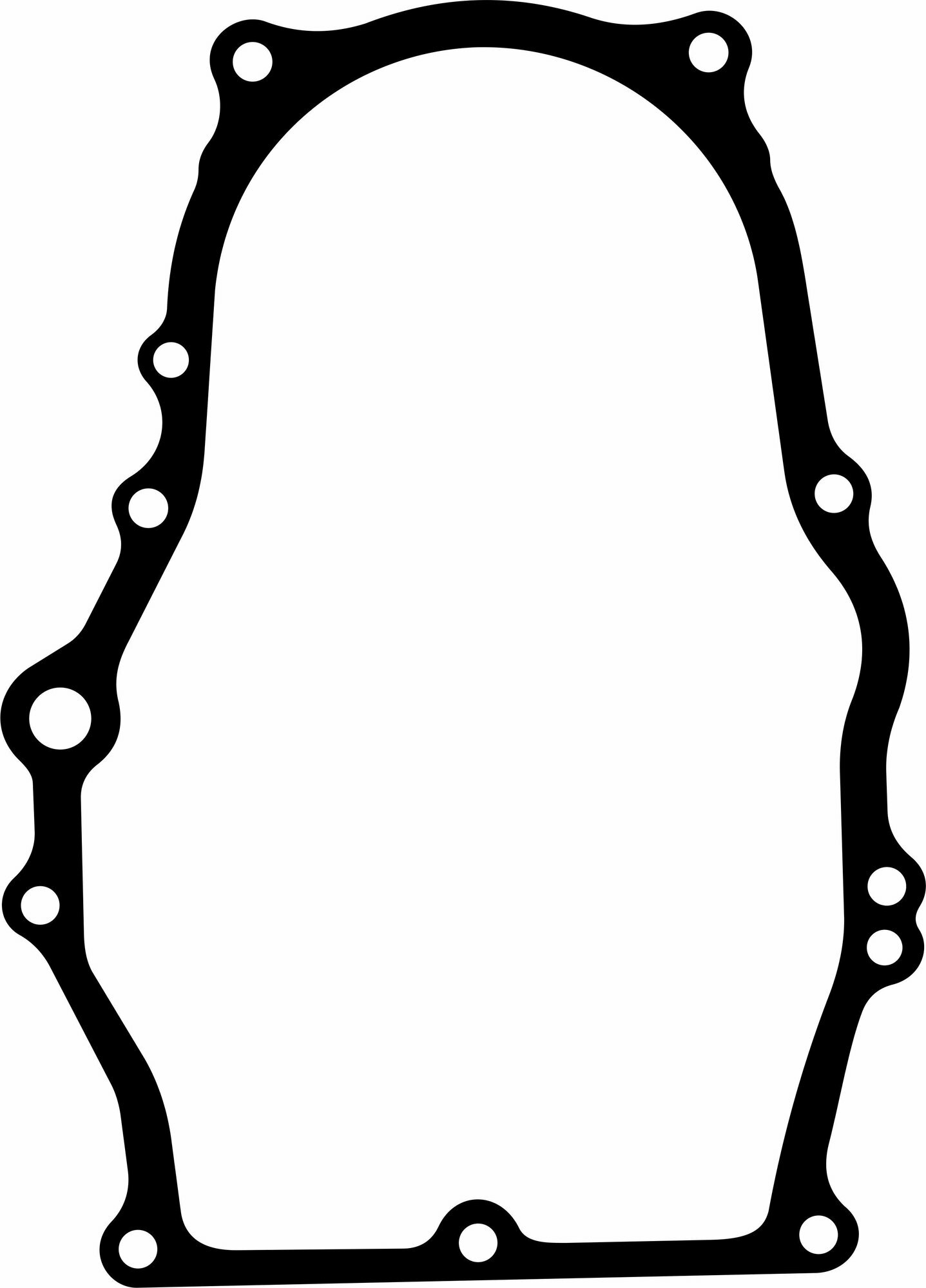 Прокладка картера для двигателей Lifan 2V77F/78F паронит 0,4