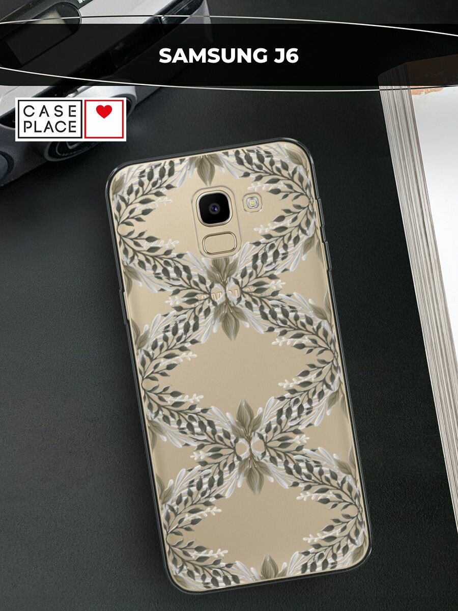 Чехол на Samsung Galaxy J6 2018 / Самсунг Галакси Джей 6 2018 с принтом "Калейдоскоп цветов"