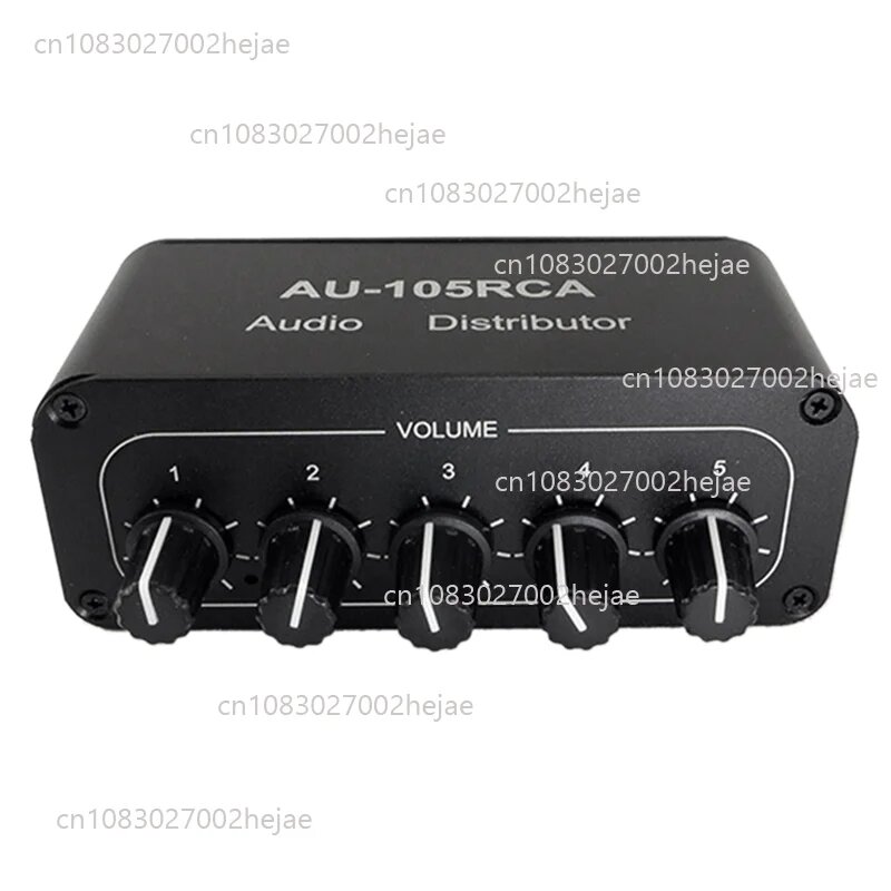 5-канальный аудиораспределитель, стерео аудиомикшер, 1 вход, 5 выходов, разветвитель RCA для усилителя мощности, активное аудио