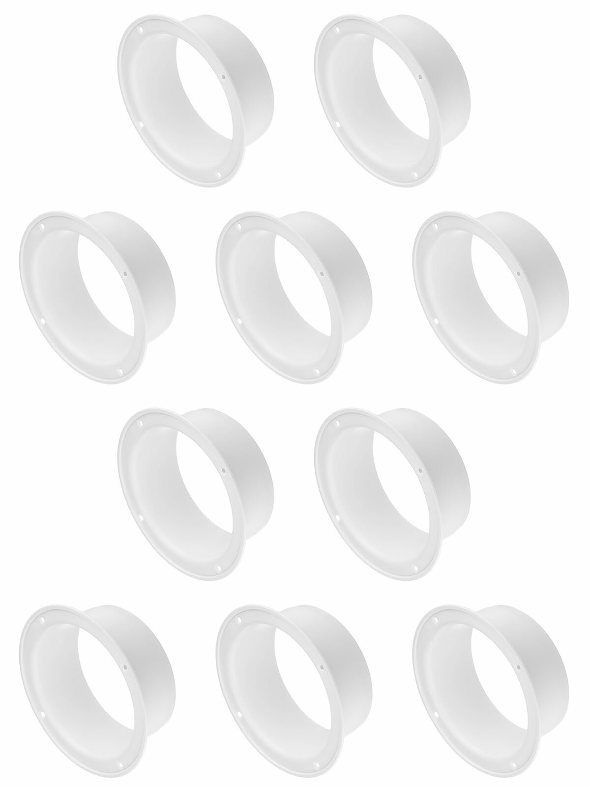 Фланец для круглых воздуховодов d125 мм пластиковый (10 шт.)