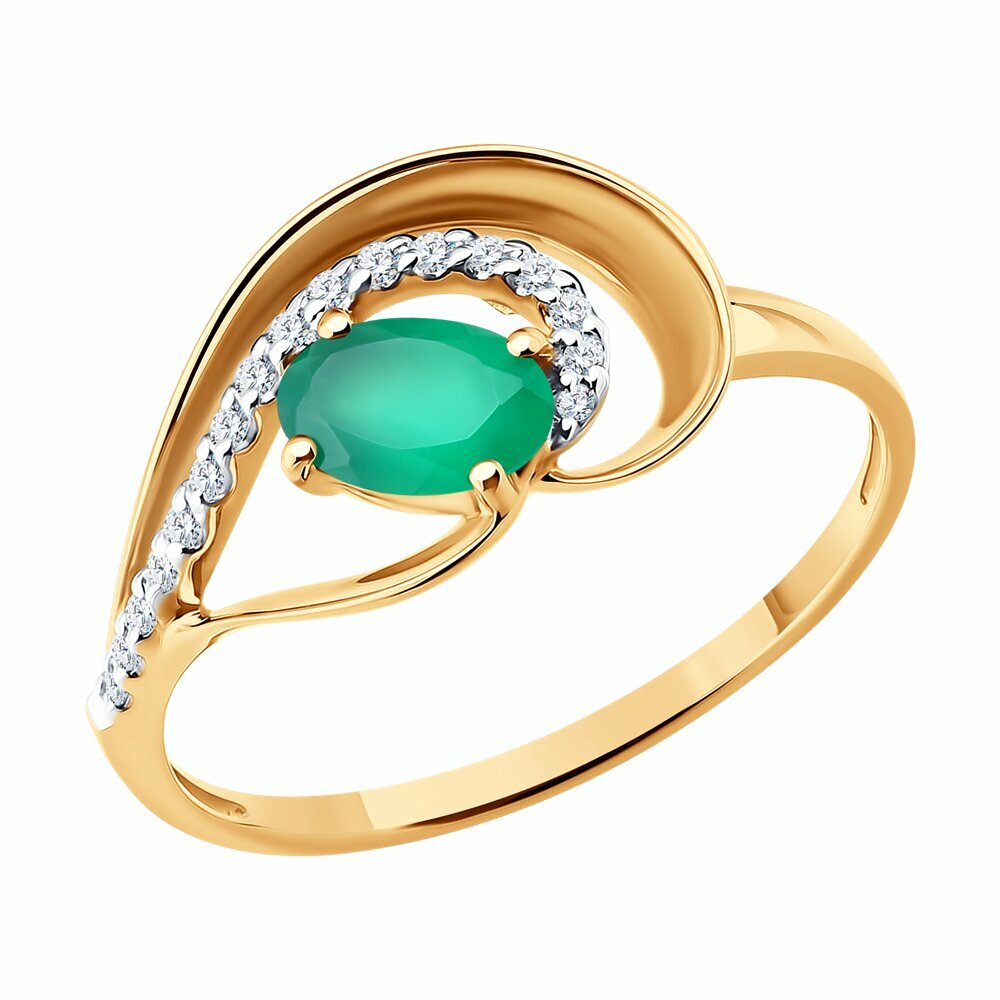 Кольцо, красное золото, 585 проба