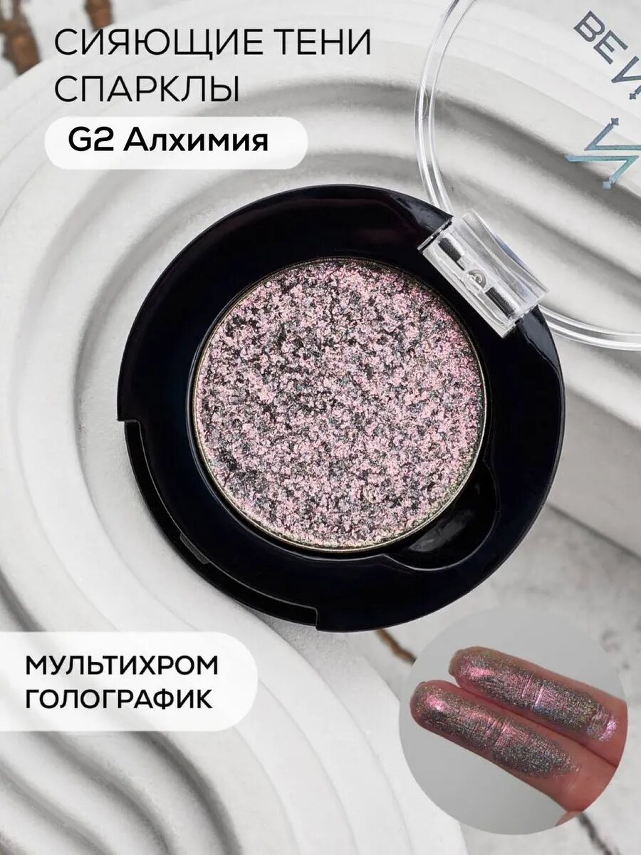 Тени спаркл для век мультихромные BeNuage G2 Алхимия голографические