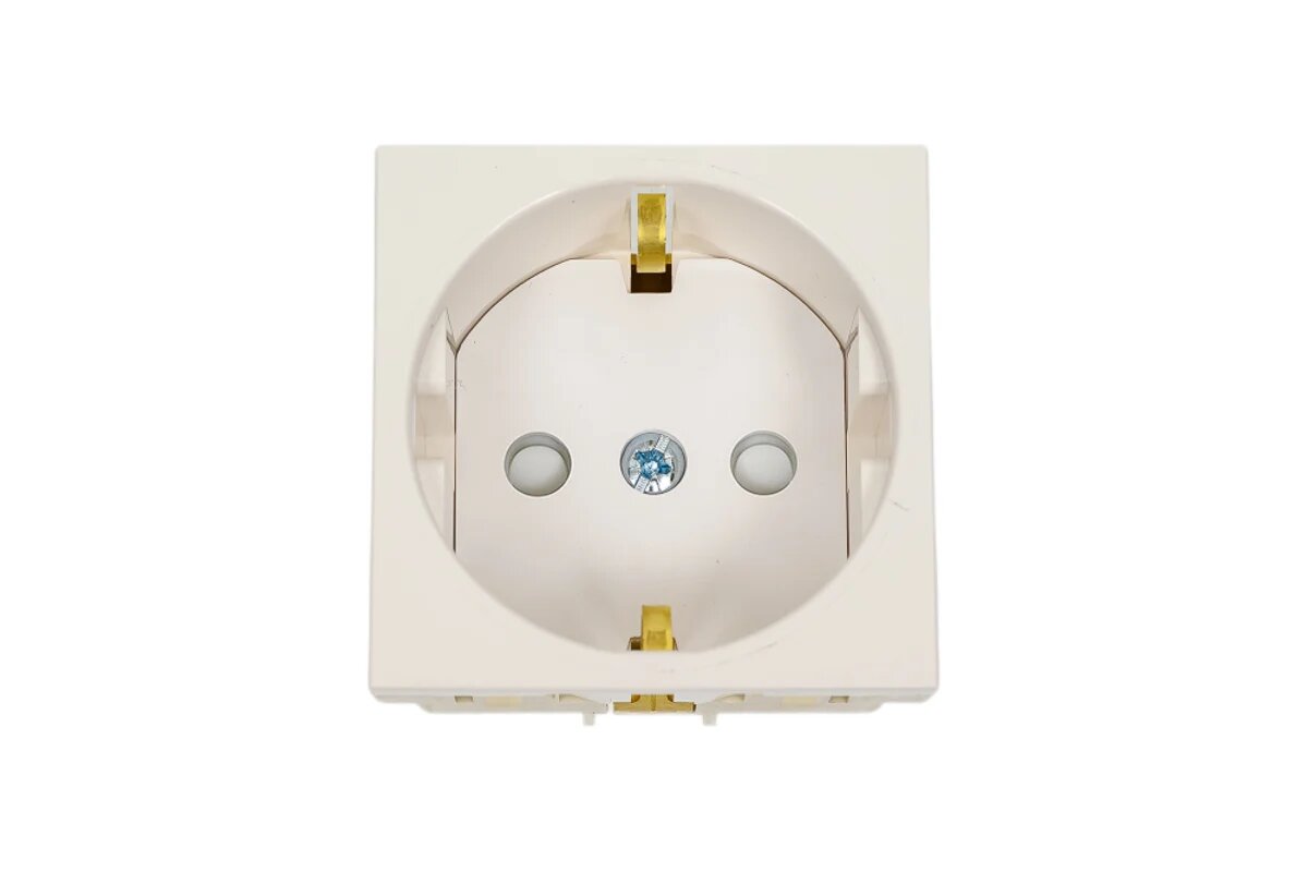 Systeme Electric Wessen 45 Розетка белая с заземлением кабель-каналов RAL9010 RN16-113-BE