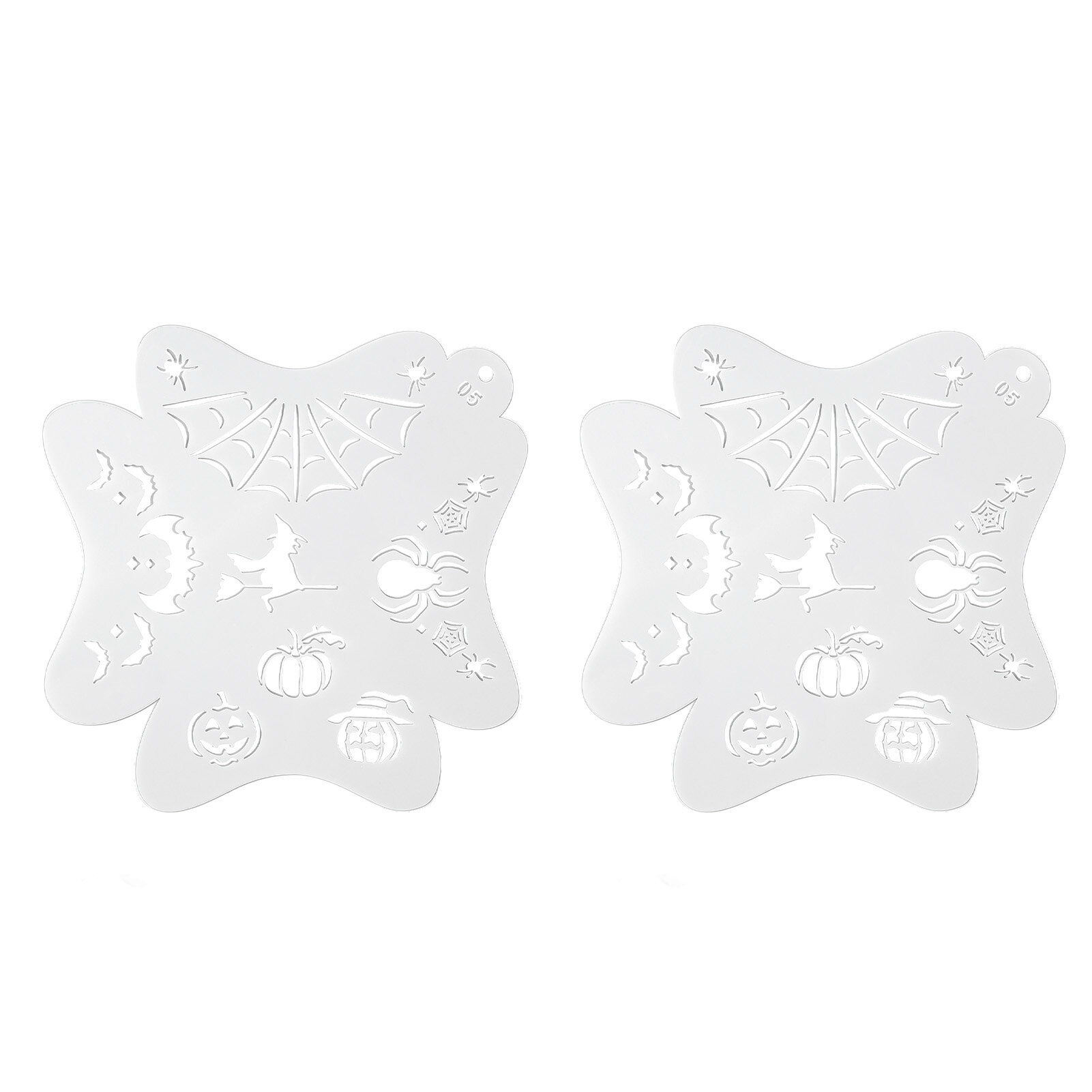 2 шт, трафареты для рисования лица, полые шаблоны для рисования тела, трафареты для лица, трафареты для детей, праздничный макияж на Хэллоуин