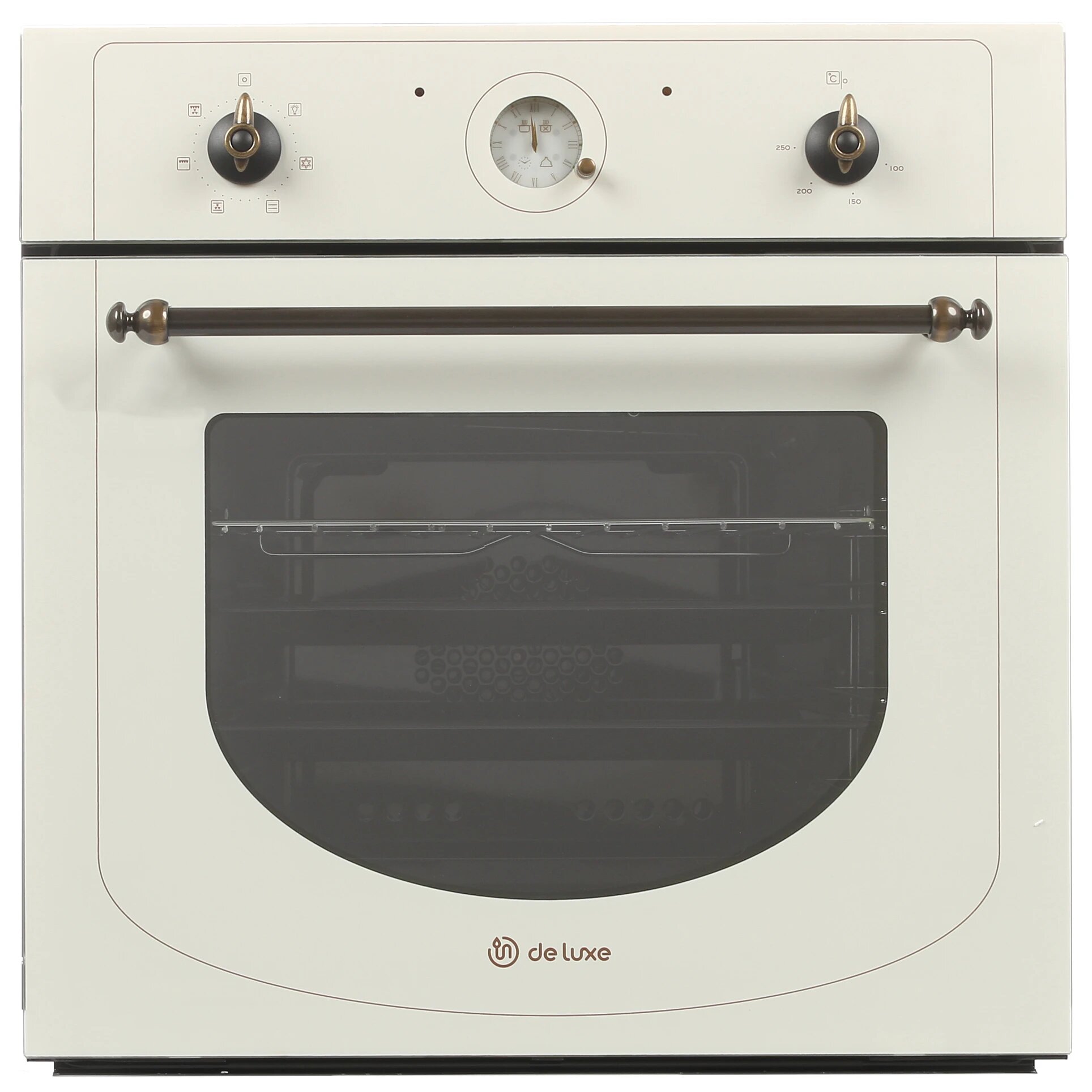 Духовой шкаф электрический De luxe 6006.05 эшв -060 бежевый, мощность 2200Вт, 58л, гриль, конвекция