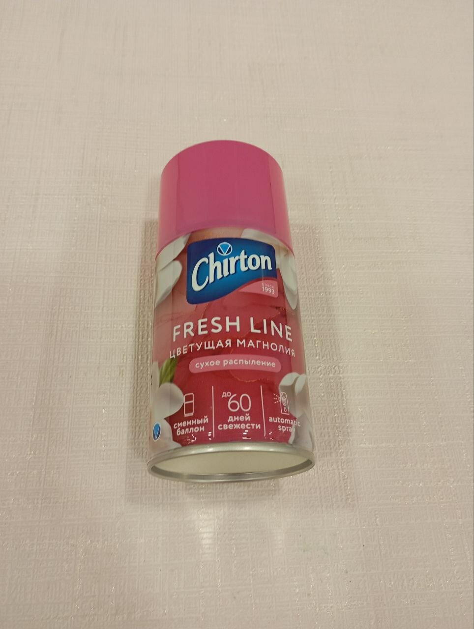 Освежитель воздуха Chirton "Цветущая магнолия" сменный баллон для дома, туалета и ванны, сухое распыление, 250 мл