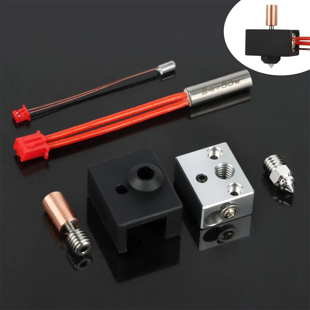 Комплект для модернизации Hotend для Ender 3 S1 Pro CR-10 Smart Bimetal Heat Break Throat 24 В 40 Вт 50 Вт Комплект экструдера J-образной головки 1,75 мм 3D-детали