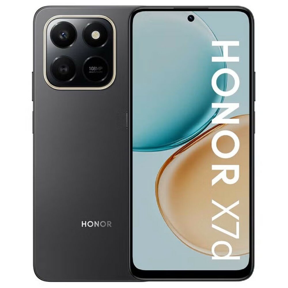 Смартфон HONOR X7d 6/128Gb Ростест/ЕАС, NFC, Dual nano SIM, черный 5109BXJT