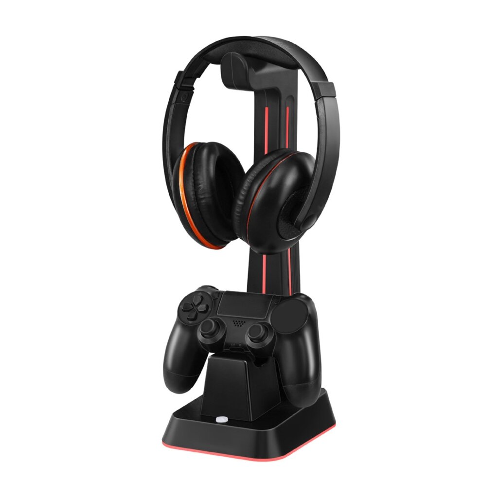 Док-станция для зарядки контроллеров с подставкой для наушников и двойным USB-портом
