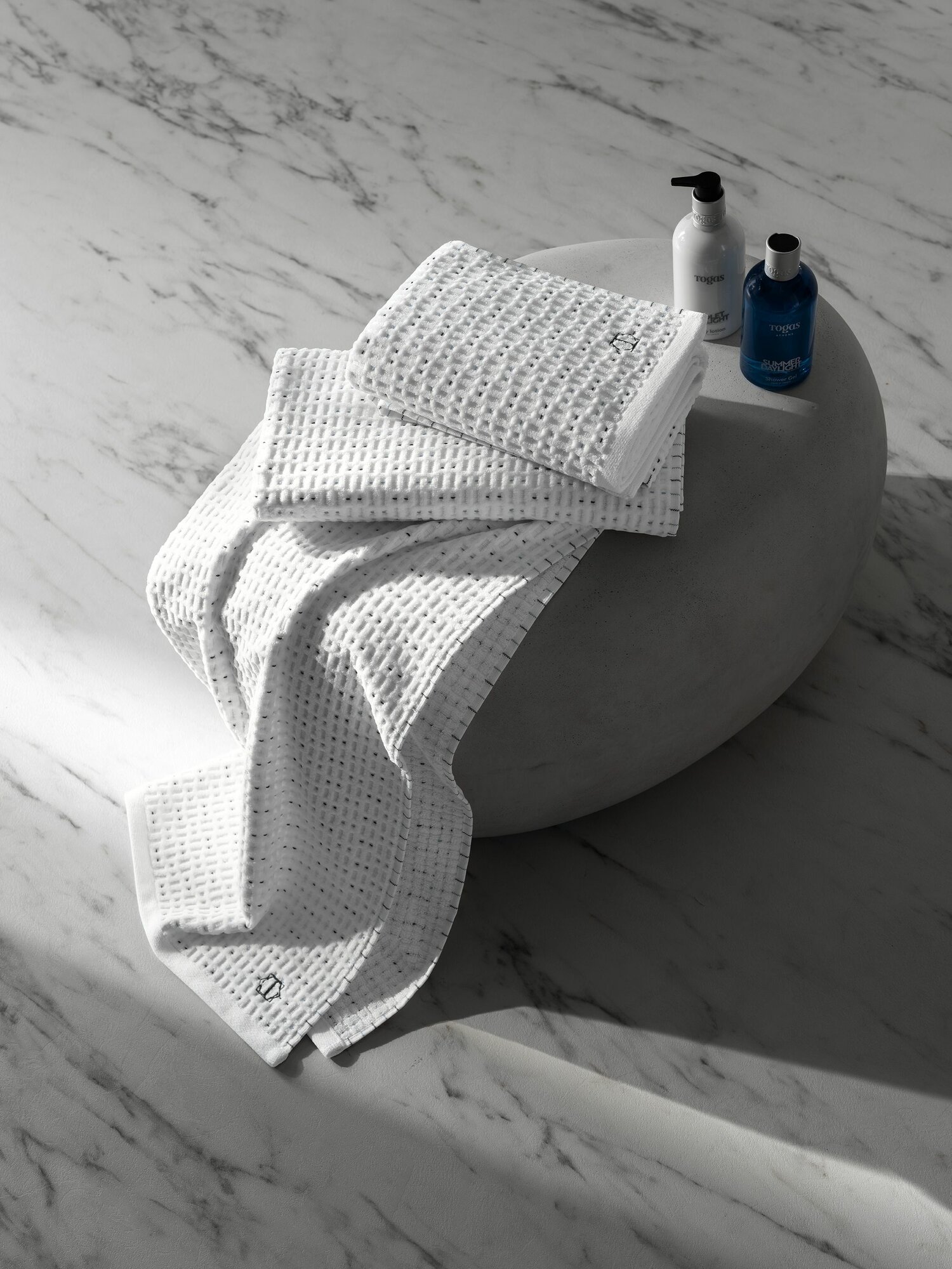 Togas Полотенце махровое 50х100 "Демарк" хлопок 540 г/м2, белое